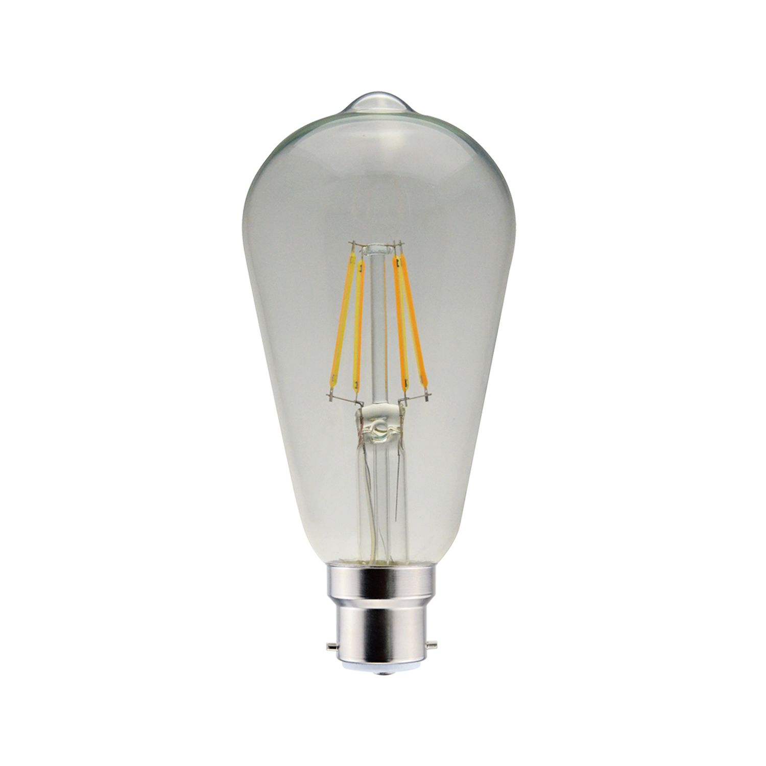 Diall B22 4.5W 470lm ST64 Warm white LED Filament Light bulb