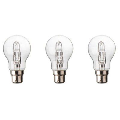 Diall B22 46W Classic Halogen Dimmable Light bulb, Pack of 3 | DIY at B&Q
