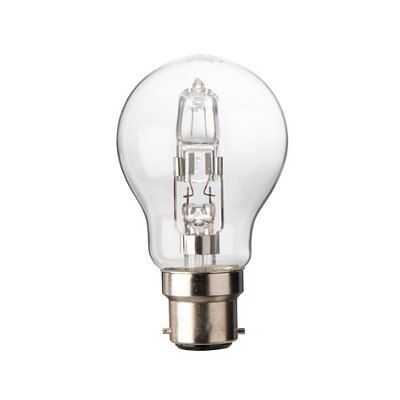 Diall B22 57W Classic Halogen Dimmable Light bulb, Pack of 3 | DIY at B&Q