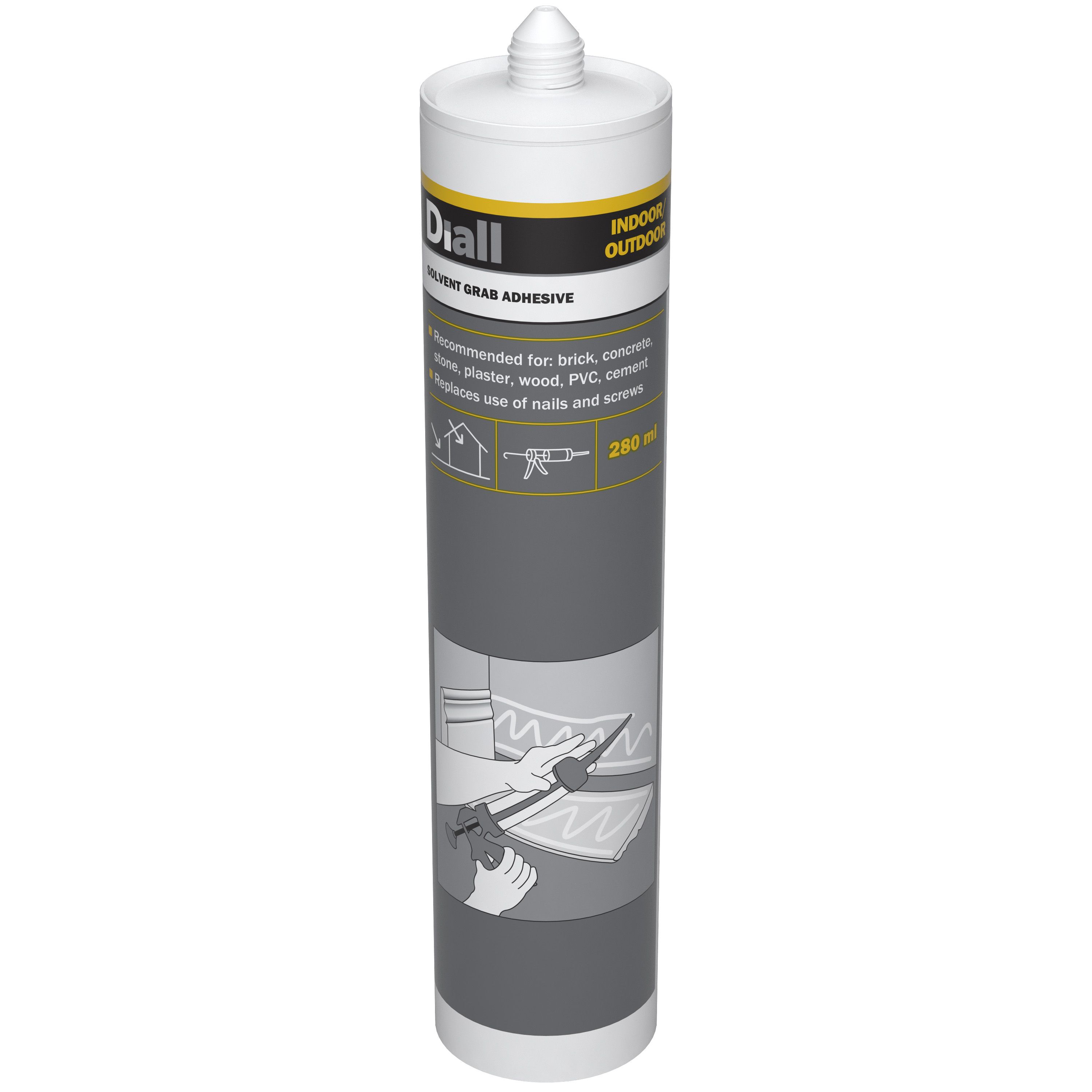 Diall Beige Multi-purpose Grab adhesive 280ml | DIY at B&Q