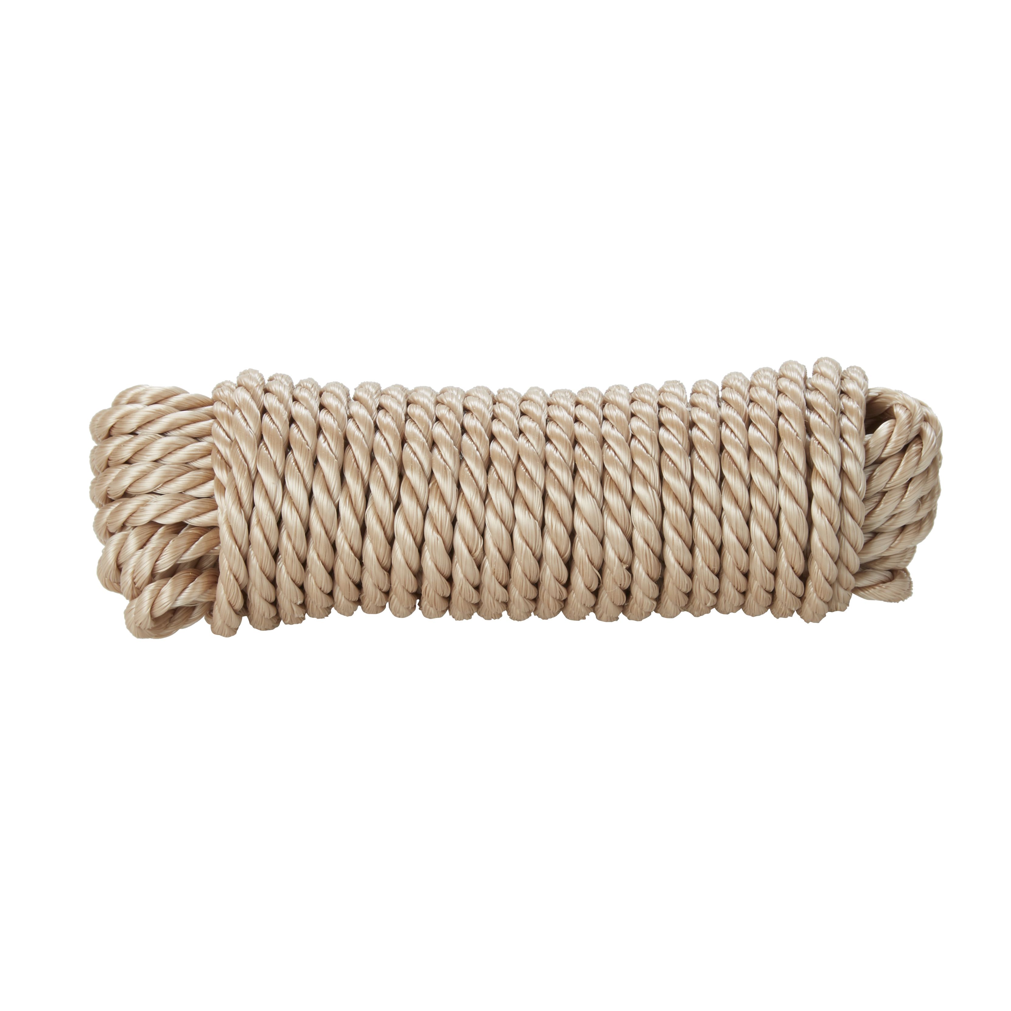 Diall Beige Polypropylene Twisted rope, (L)10m (Dia)6mm