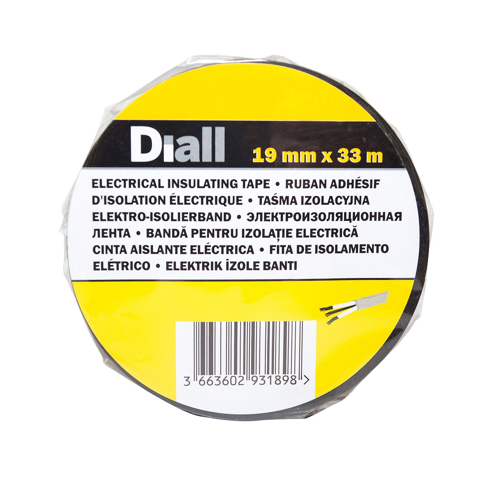 Diall Black Electrical Tape (L)33m (W)19mm