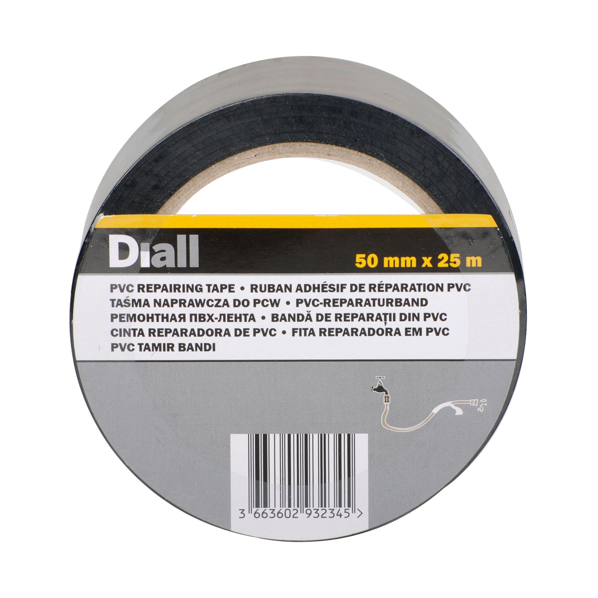 Diall Black Repair Tape (L)25m (W)50mm