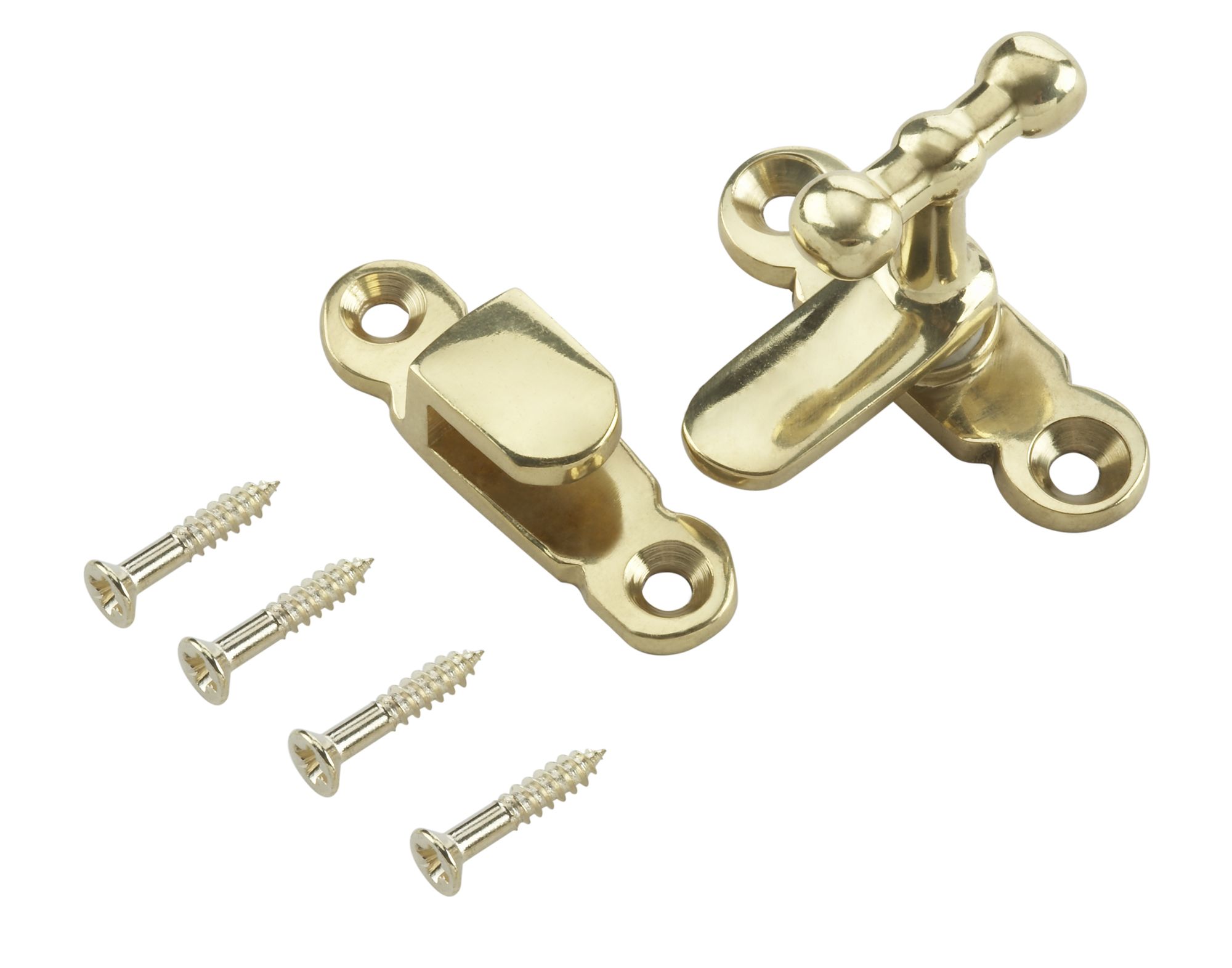 Diall Brass-plated Showcase catch (L)40mm (W)27mm
