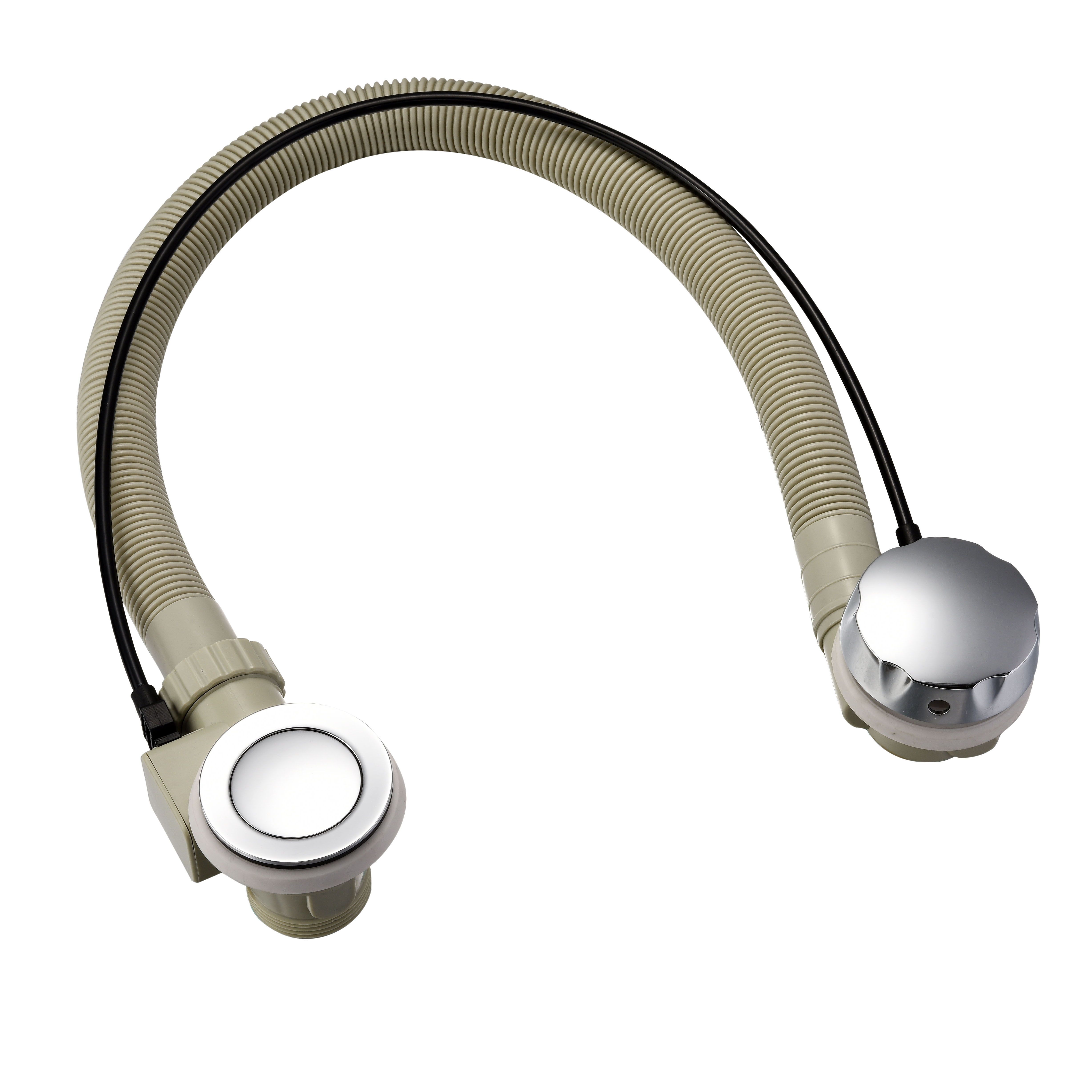 Diall Chrome effect Brass & plastic Pop-up Waste (Dia)40mm