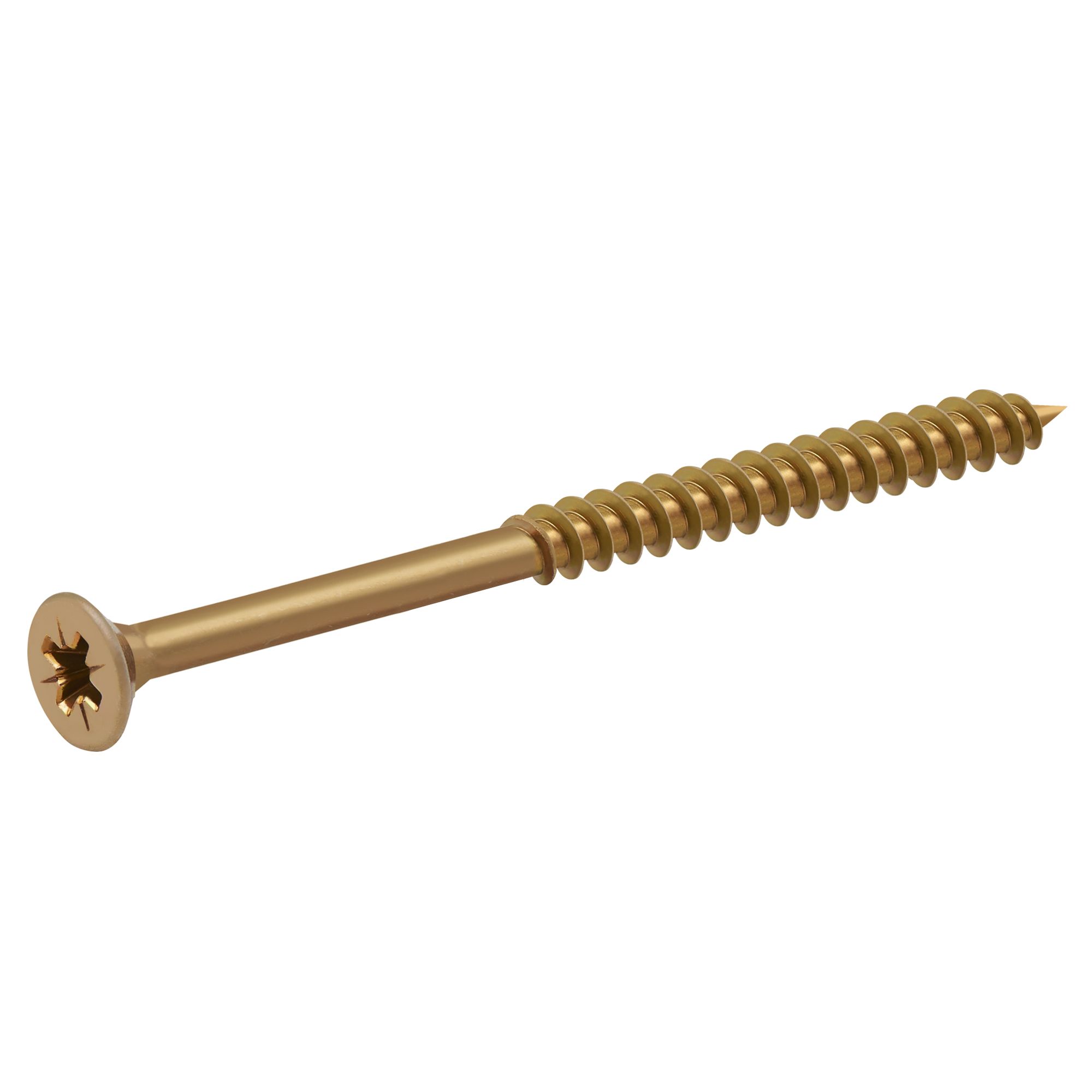 Diall Double-countersunk Yellow-passivated Carbon steel Screw (Dia)4 ...