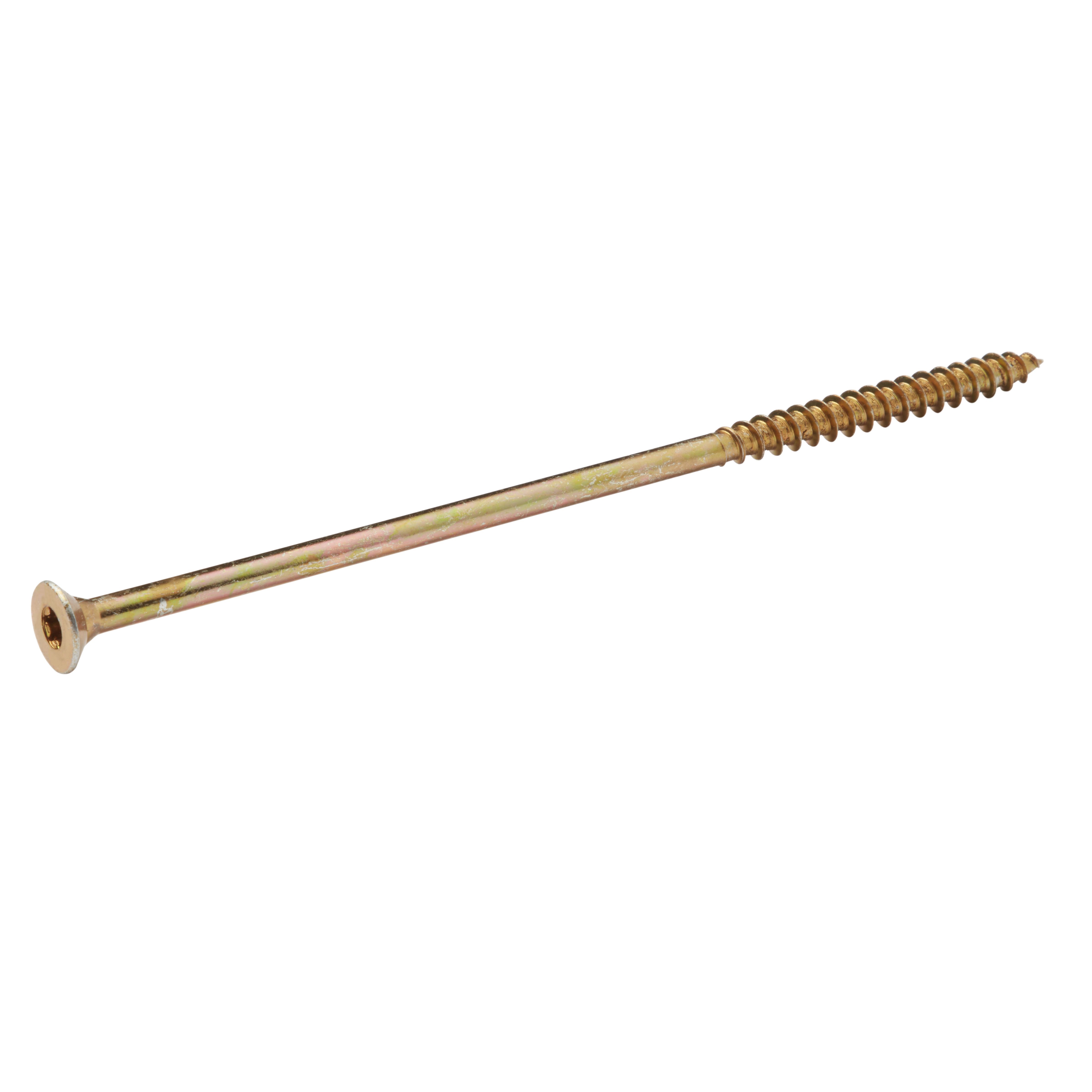 Diall Double-countersunk Yellow-passivated Steel Wood screw (Dia)8mm (L ...