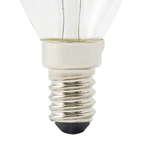 Diall E14 1.8W 250lm Clear Candle Warm white LED filament Light bulb Diall E14 1.8W 250lm Clear Candle Warm white LED filament Light bulb
