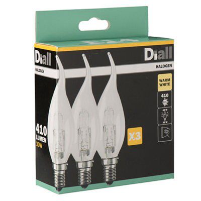 Diall E14 30W Halogen Dimmable Light bulb, Pack of 3 | DIY at B&Q