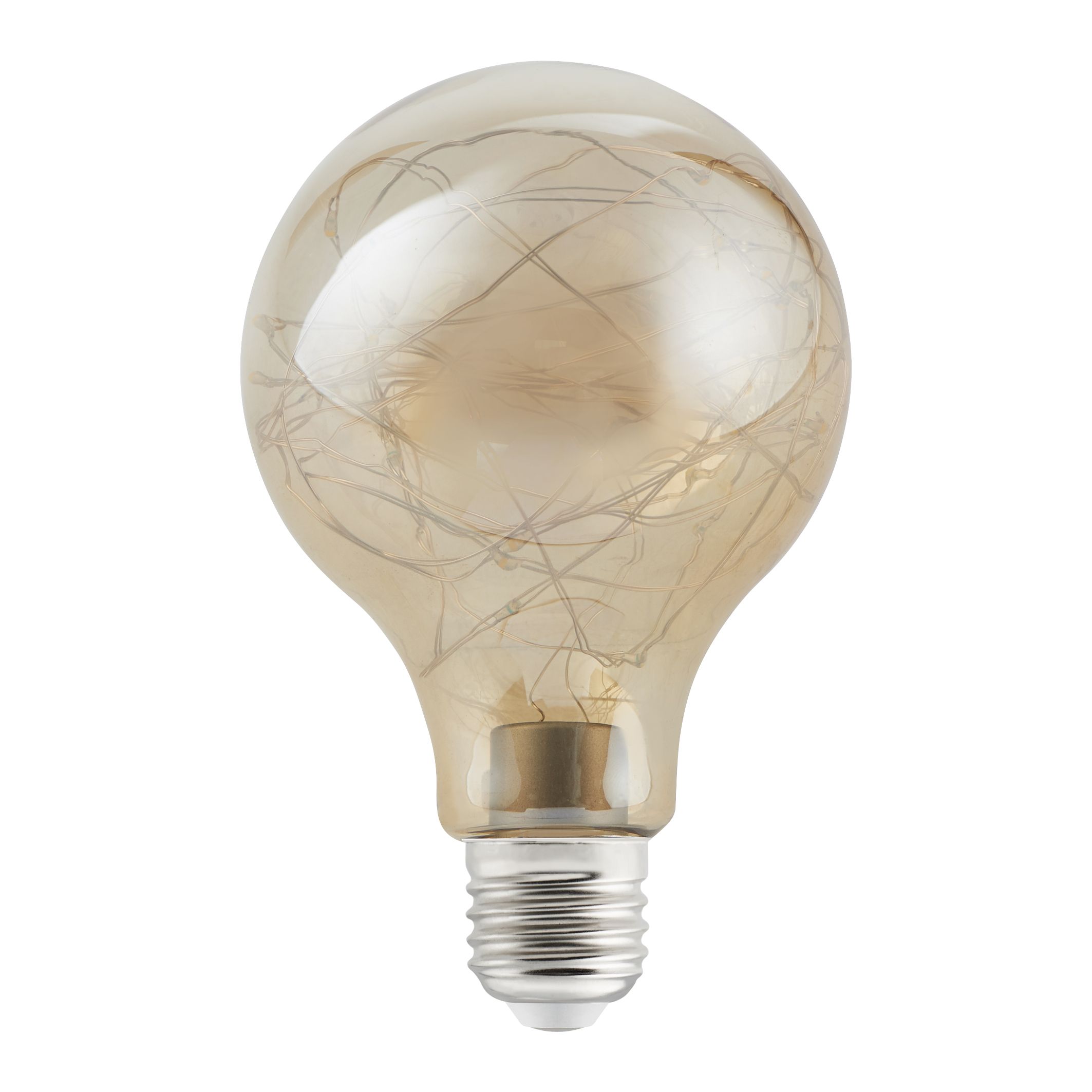 Diall E27 1W 10lm 300° Amber GLS Warm white LED Filament Light bulb