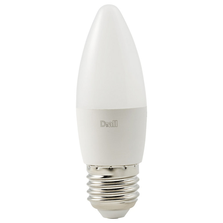 Diall E27 2.2W 250lm Frosted Candle Warm white LED Light bulb | DIY at B&Q Diall E27 2.2W 250lm Frosted Candle Warm white LED Light bulb | DIY at B&Q
