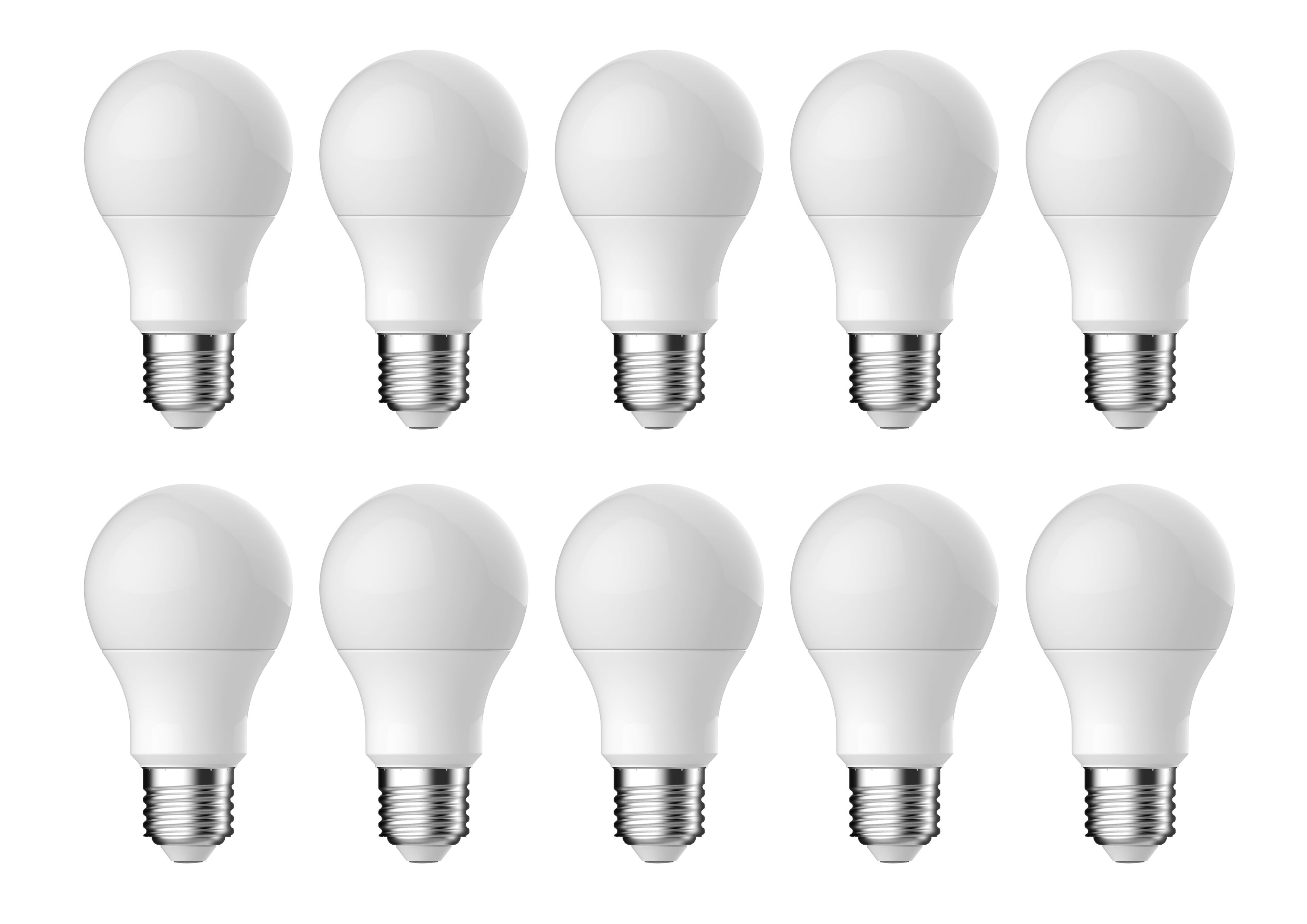 Diall E27 2.2W 250lm Frosted GLS Warm white LED Light bulb, Pack of 10 ...