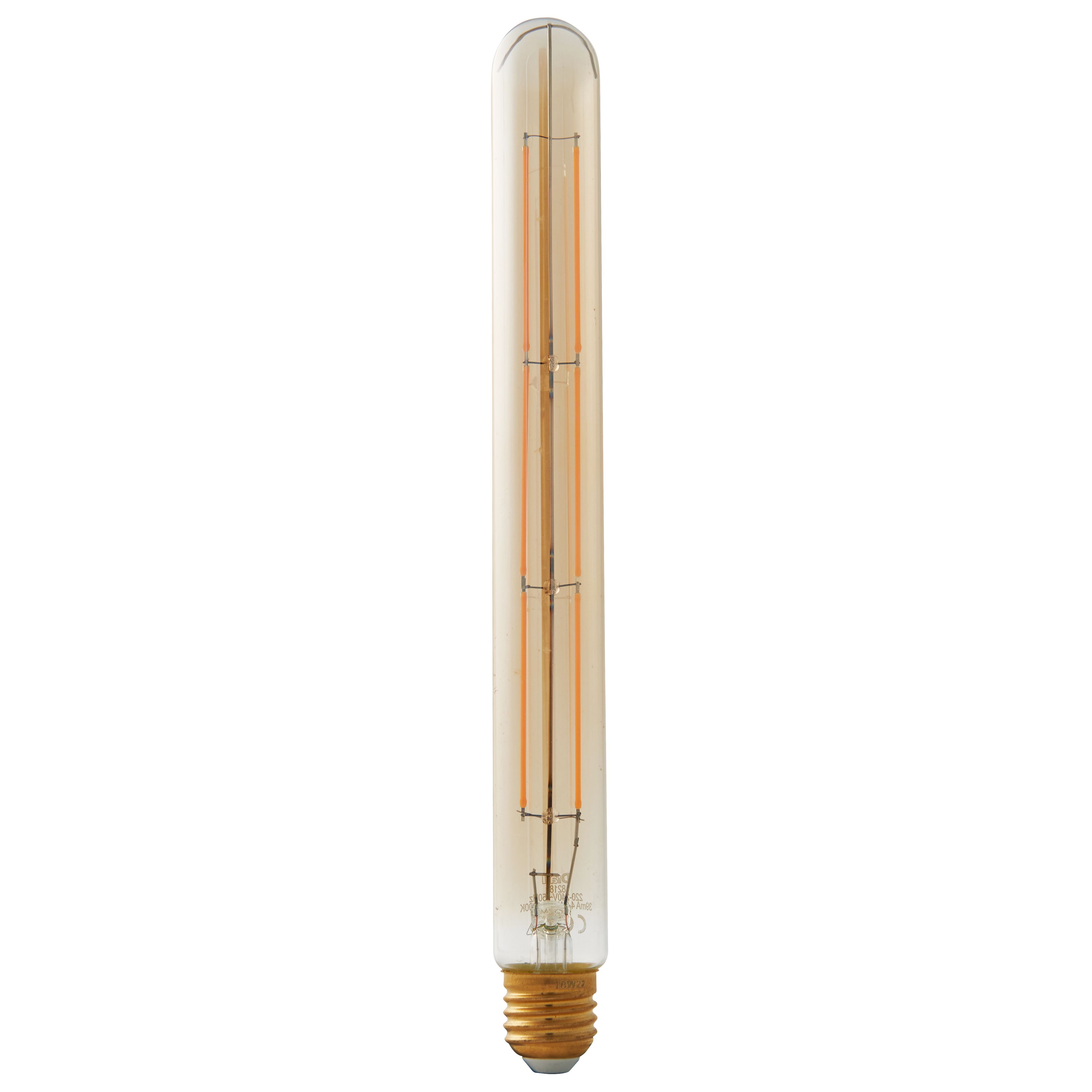 Diall E27 470lm Tube Warm white LED Filament Light bulb | DIY at B&Q