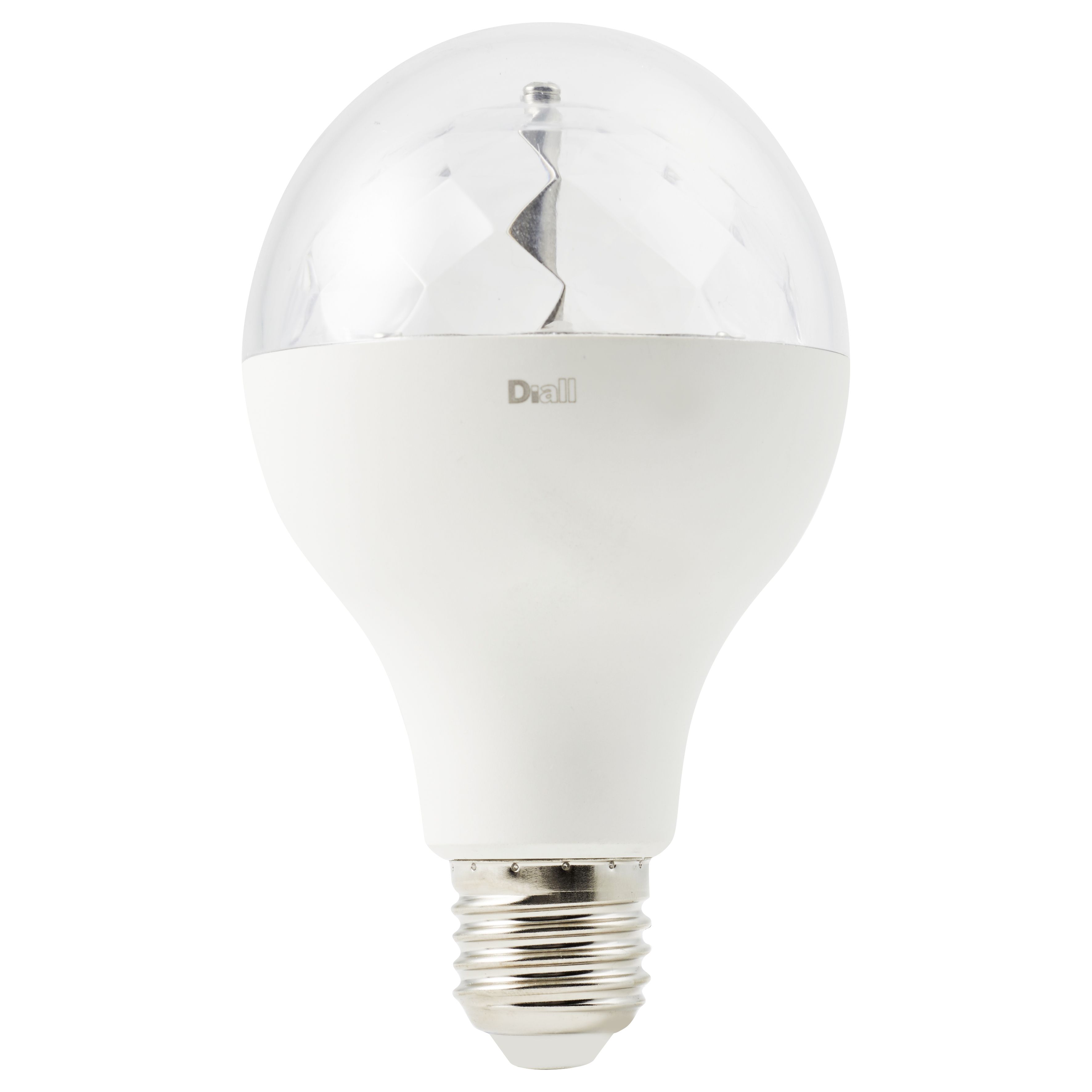 Diall E27 5W 100lm 150° Clear Globe RGB LED Light bulb