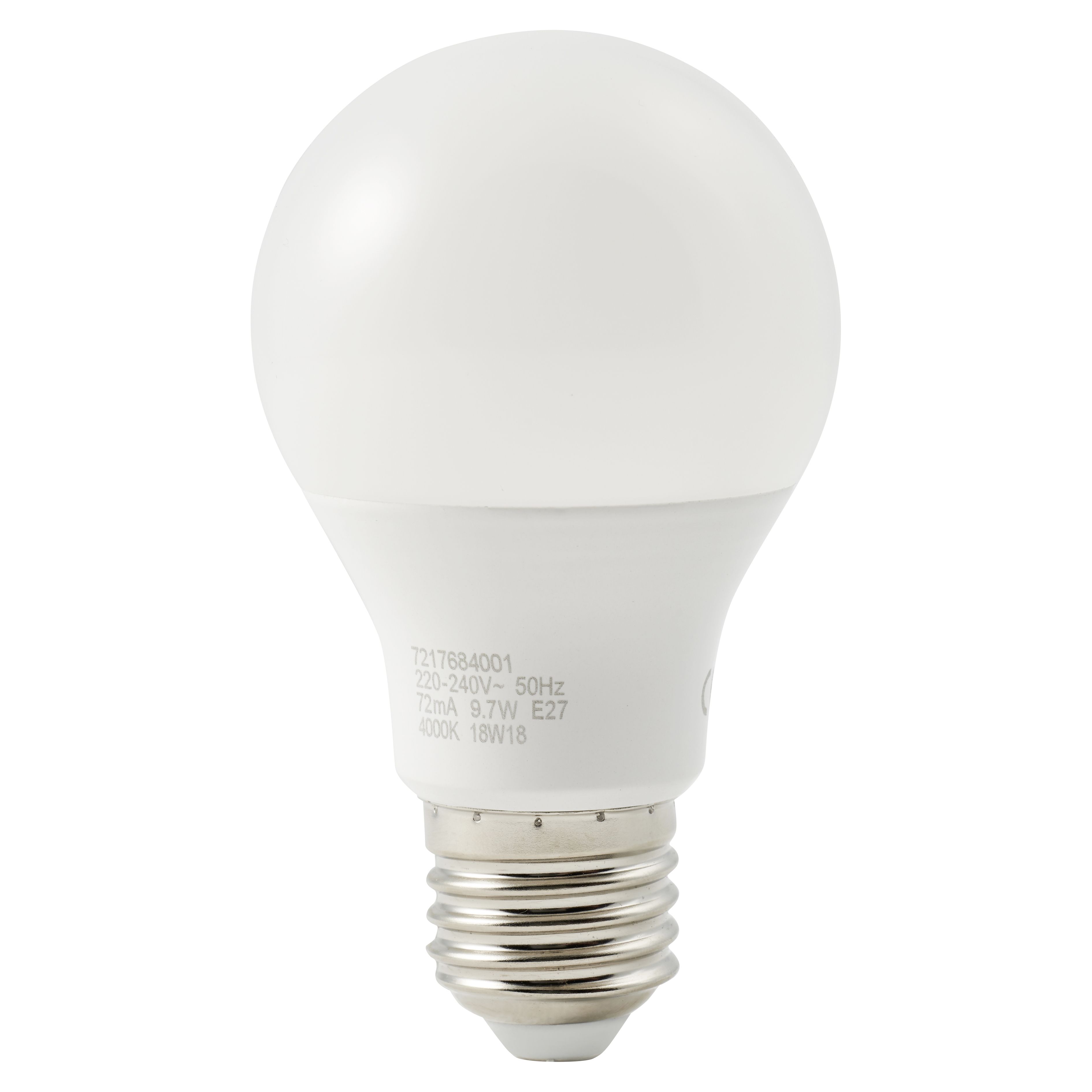 Diall E27 7.3W 806lm White A60 Neutral white LED Light bulb, Pack of 3 ...