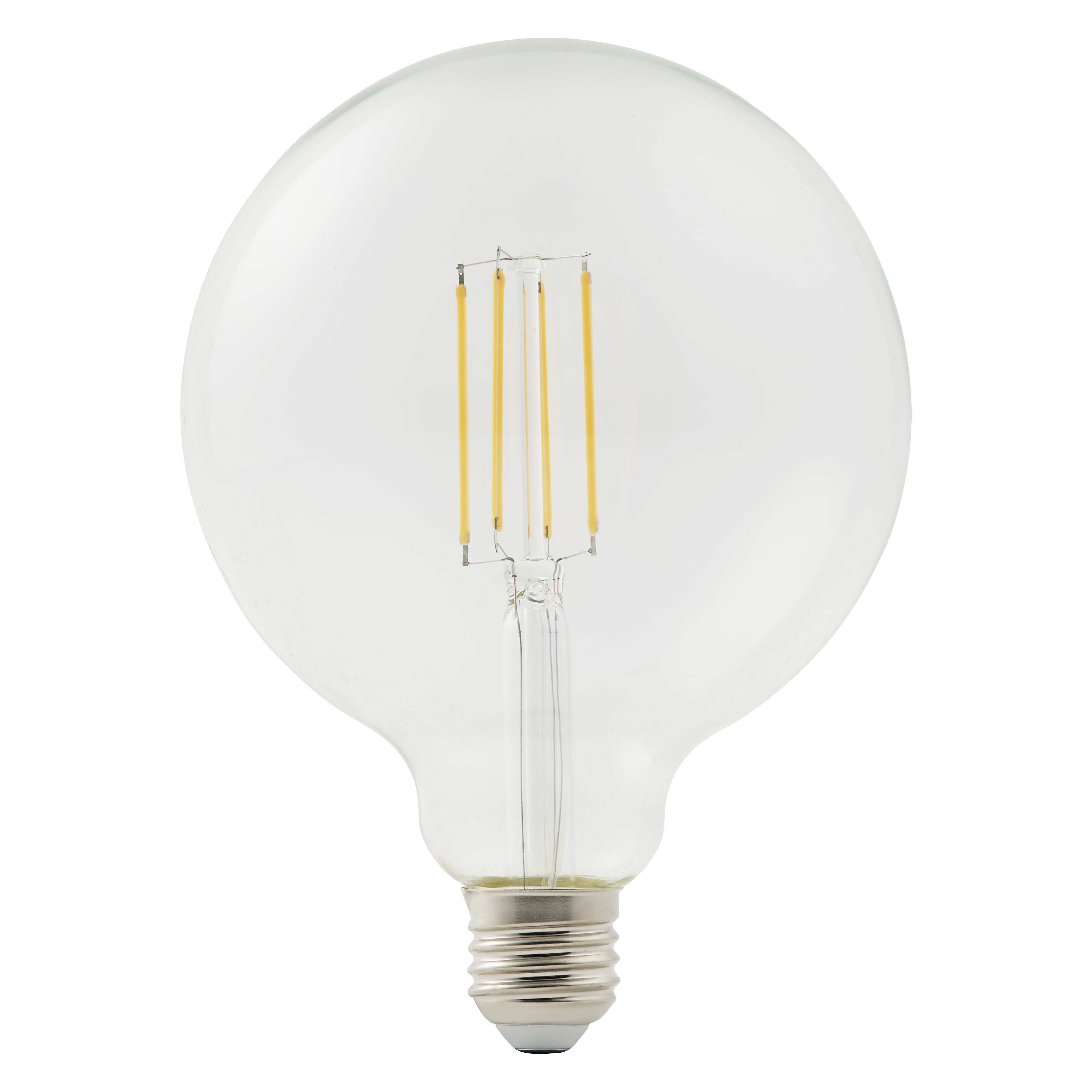 Diall E27 7W 806lm Globe Warm white LED Filament Light bulb