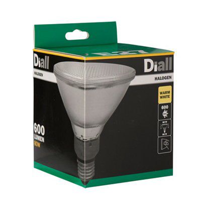 Diall E27 80W Halogen Dimmable Light bulb