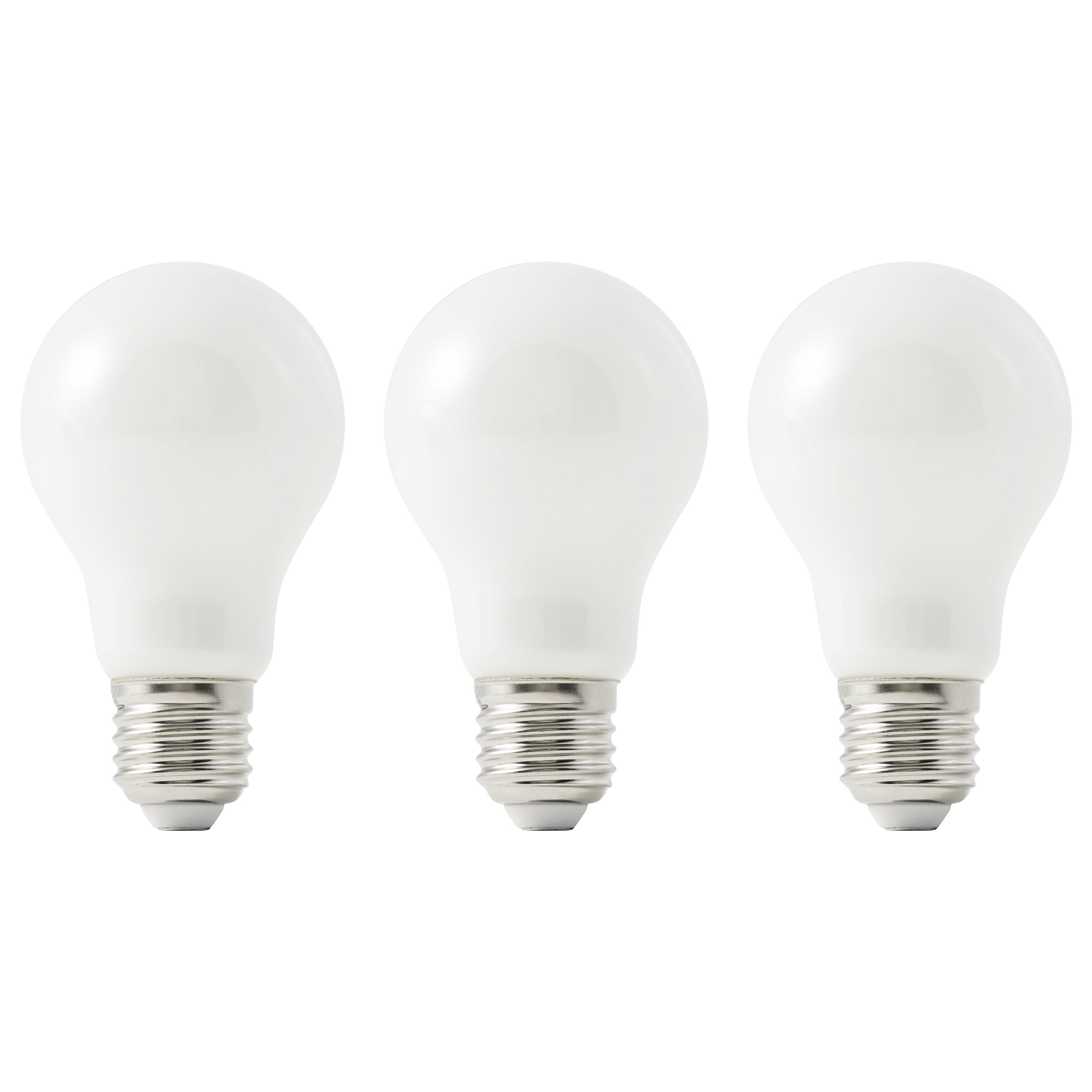 Diall E27 8W 806lm GLS Warm white LED Light bulb, Pack of 3 | DIY at B&Q