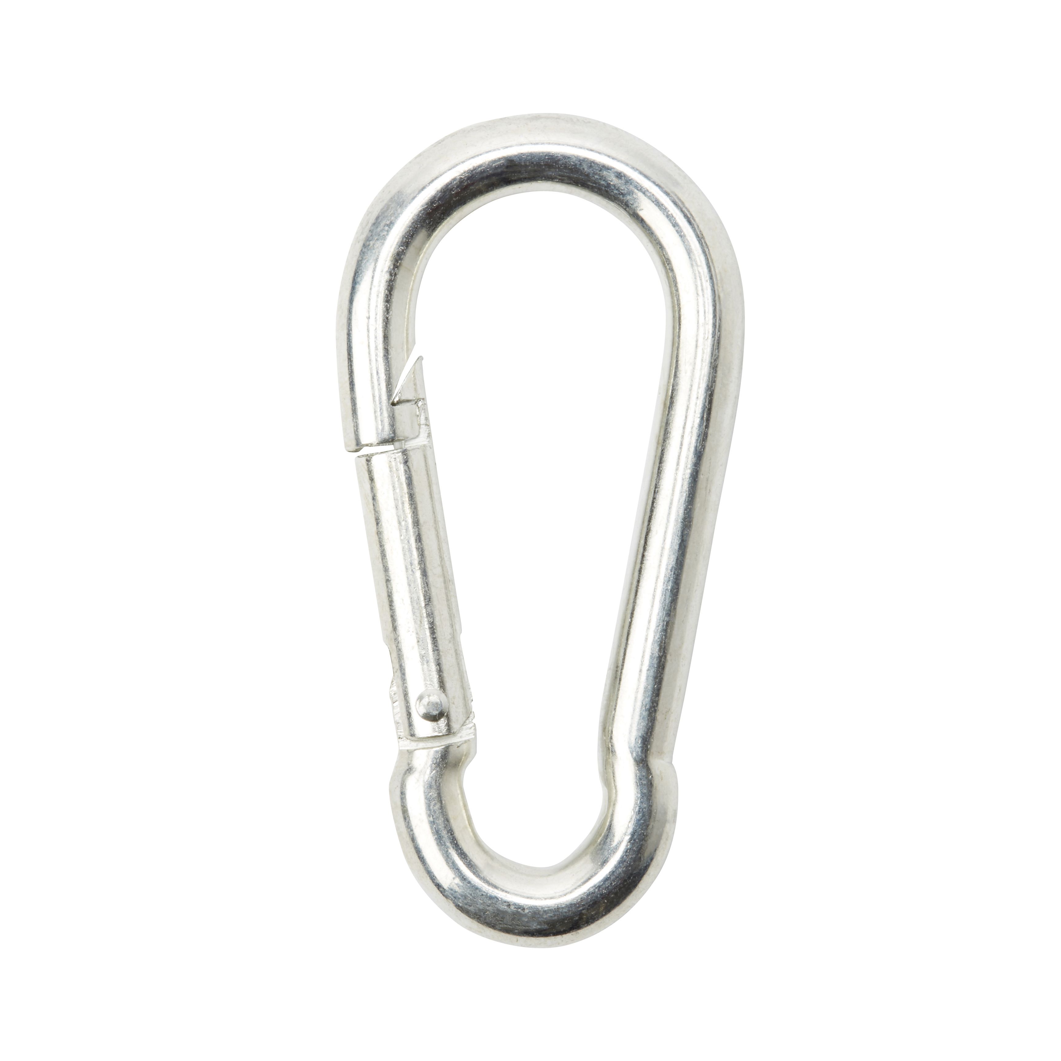 Diall Galvanised Zinc-plated Steel Spring snap hook (L)50mm | DIY at B&Q