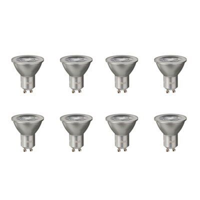 Diall GU10 4.7W 345lm LED Light bulb, Pack of 8 | DIY at B&Q