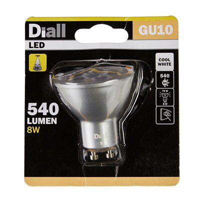 Diall GU10 8W 540lm LED Dimmable Light bulb