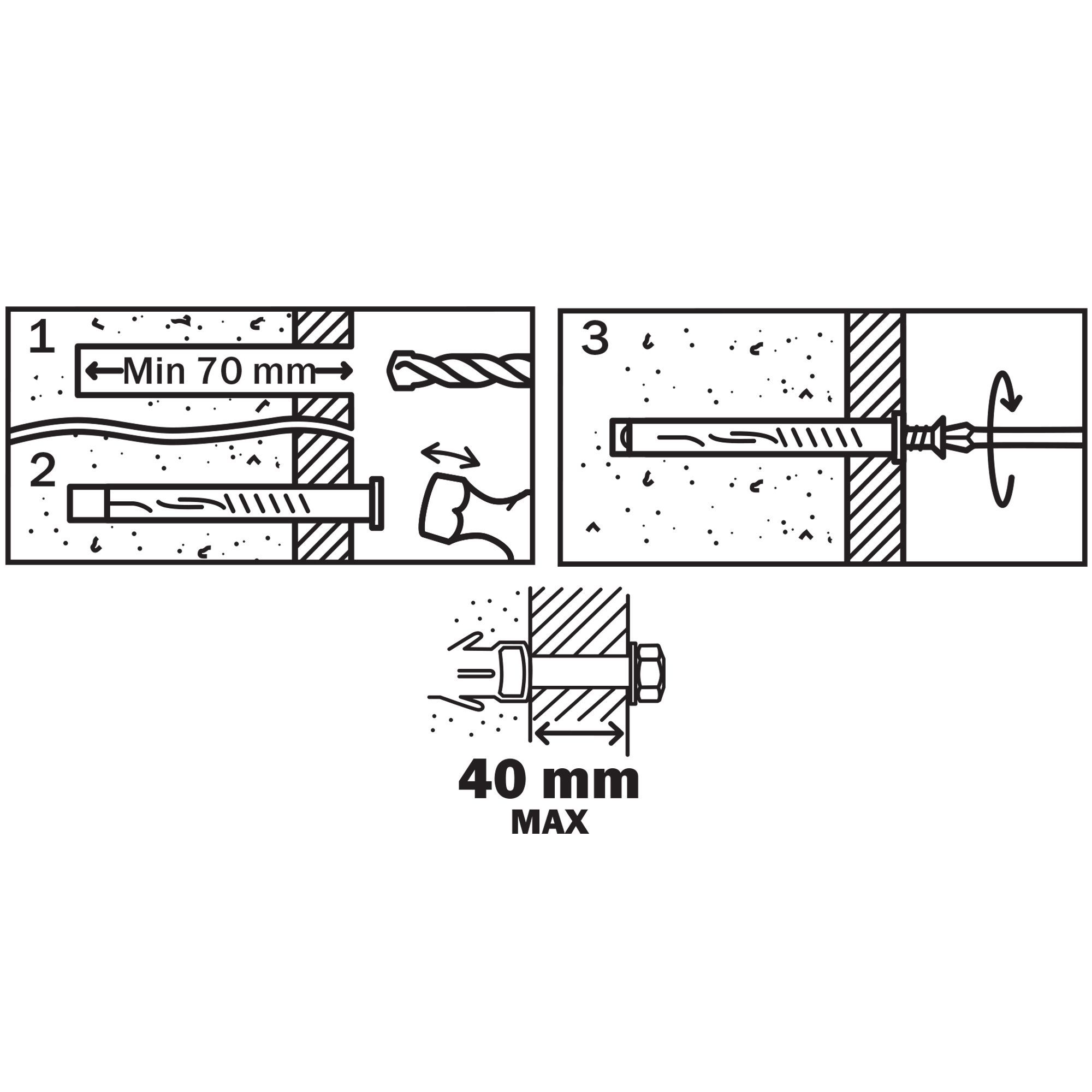 Diall Hex Washer Frame fixing (Dia)10mm (L)100mm, Pack of 6