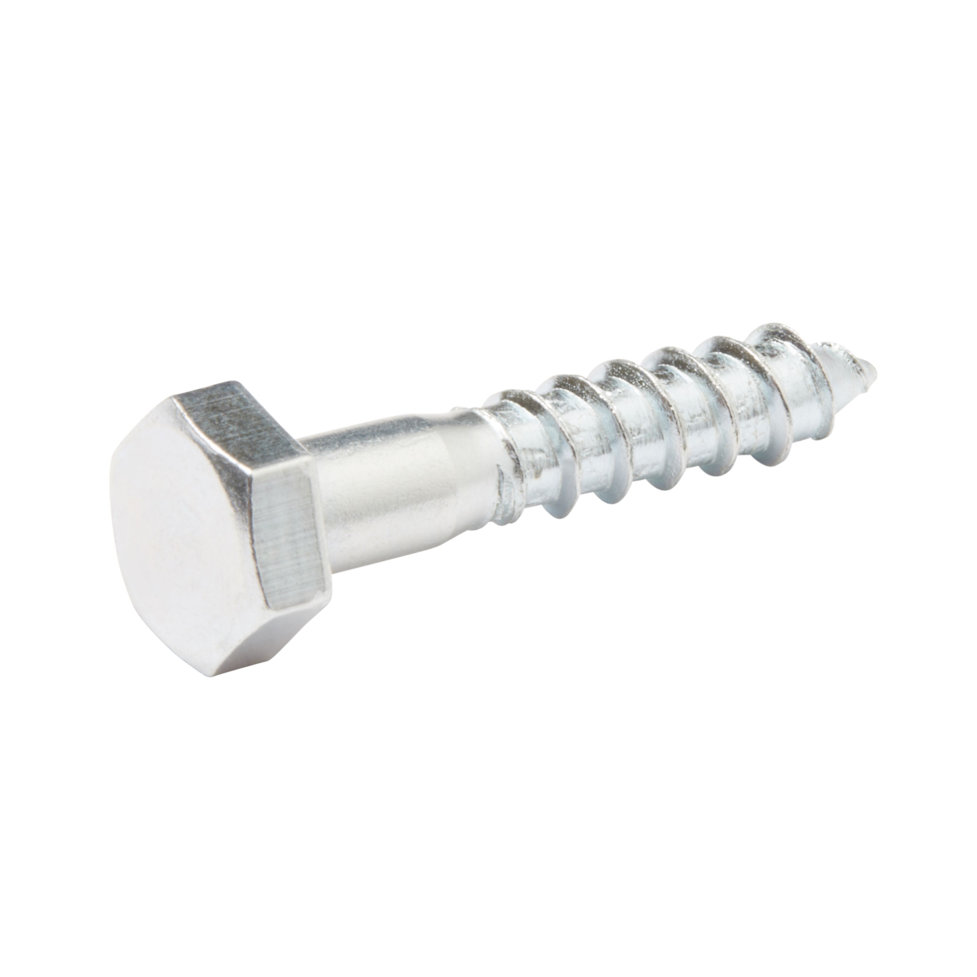 Diall Hex Zinc-plated Carbon steel Coach screw (Dia)6mm (L)30mm of 200 ...