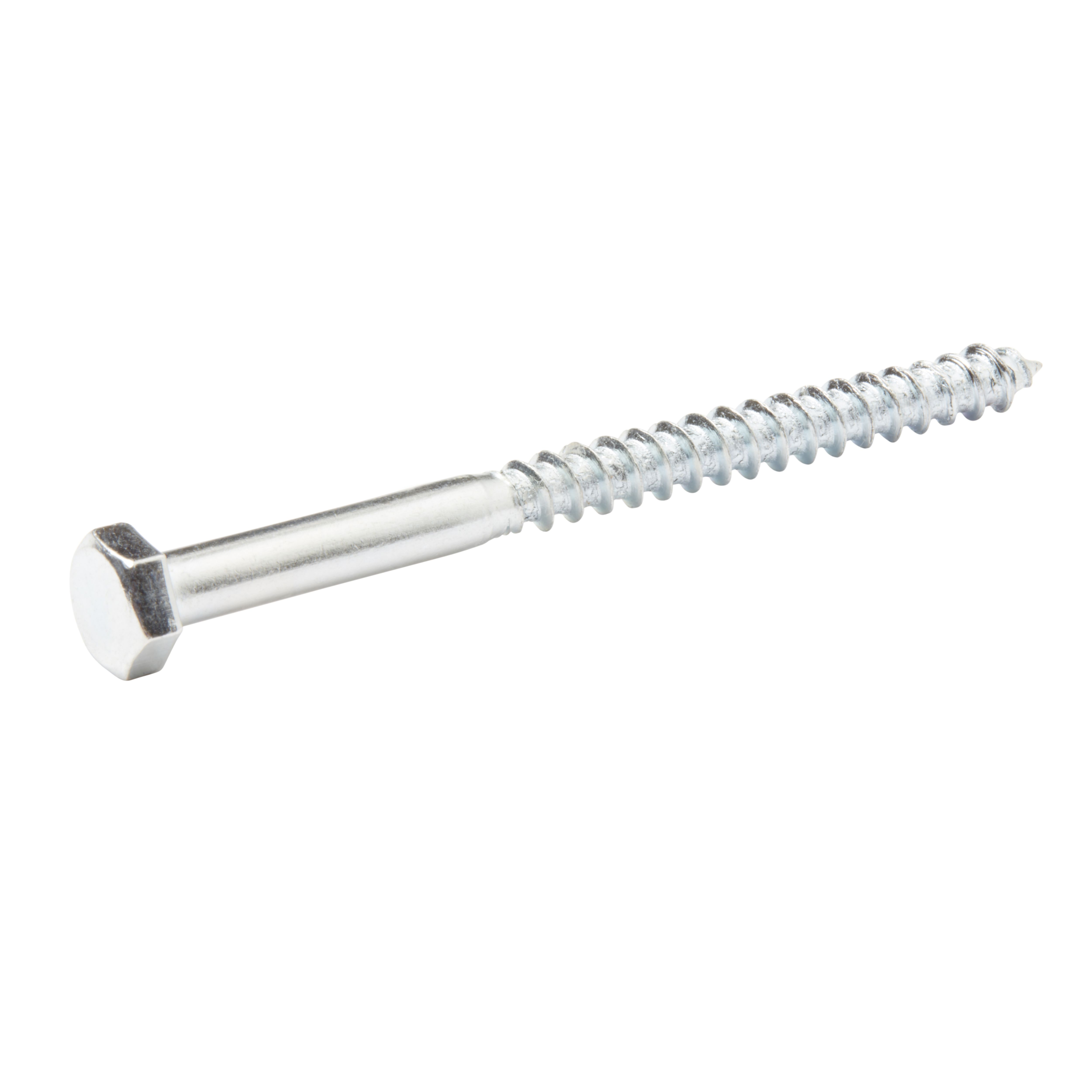 Diall Hex Zinc-plated Carbon steel Coach screw (Dia)6mm (L)80mm, Pack ...