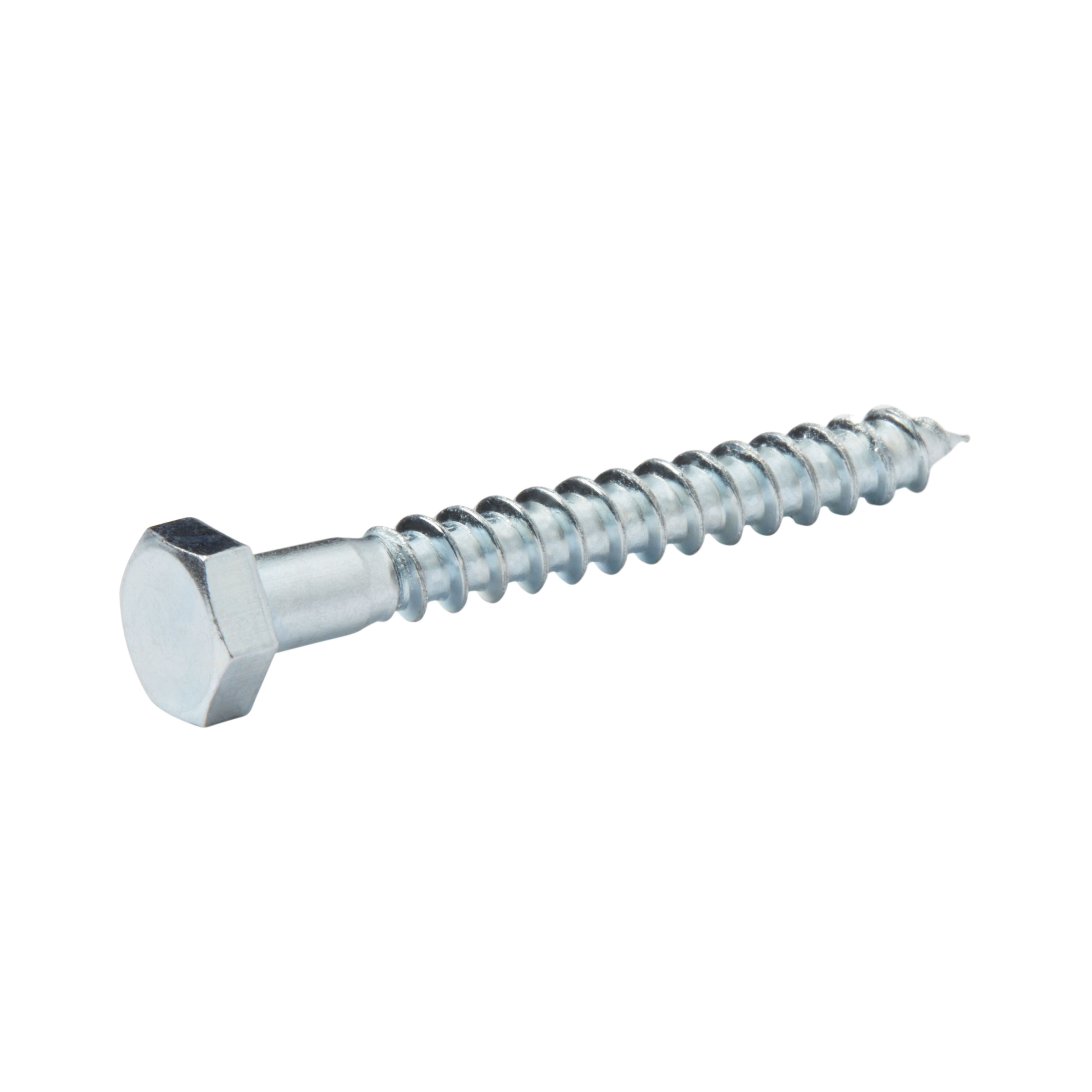 Diall Hex Zinc-plated Carbon steel Coach screw (Dia)6mm, Pack of 10