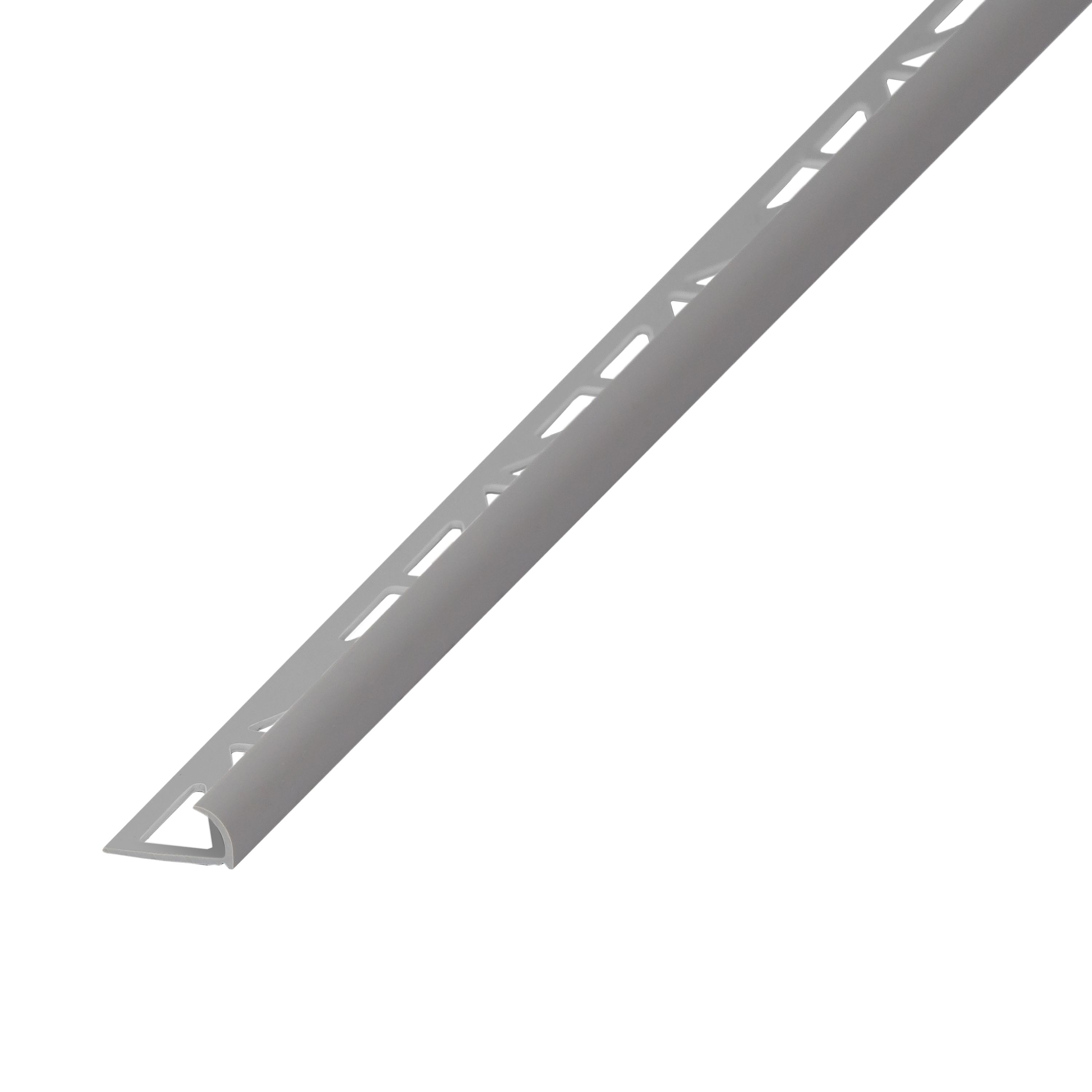 DIALL LIGHT GREY 9MM ROUND EDGE PVC TILE TRIM