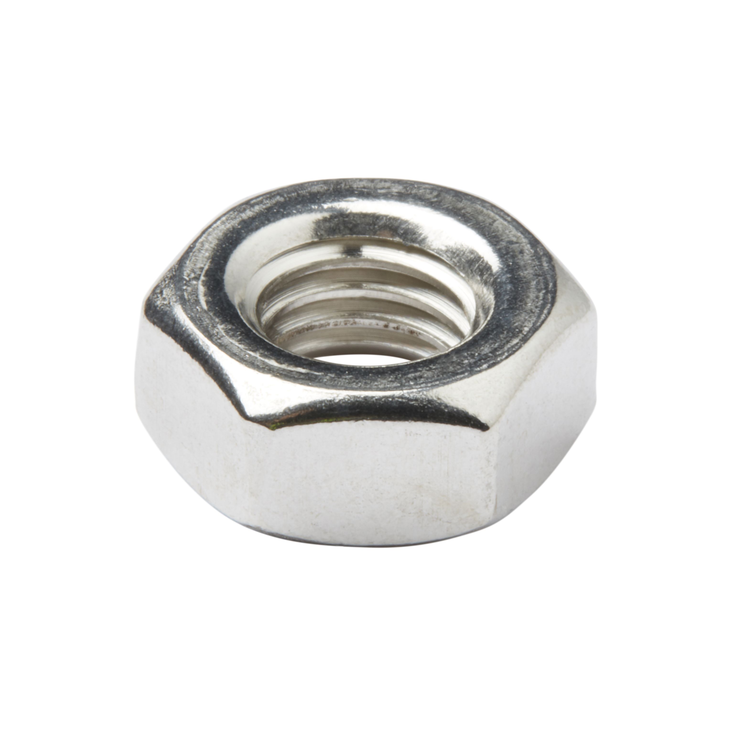 Diall M10 A2 stainless steel Hex Nut, Pack of 10