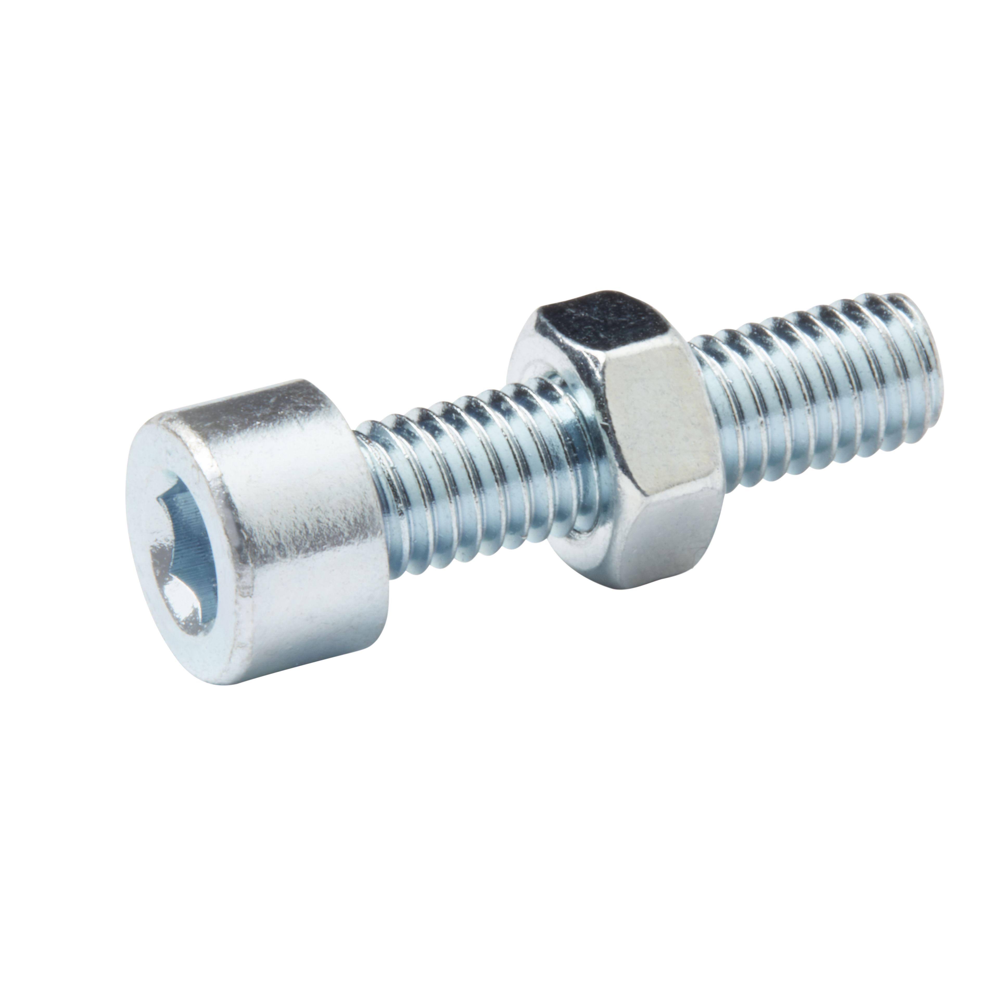 Diall M5 Cylindrical Zinc-plated Carbon steel Set screw & nut (L)20mm ...