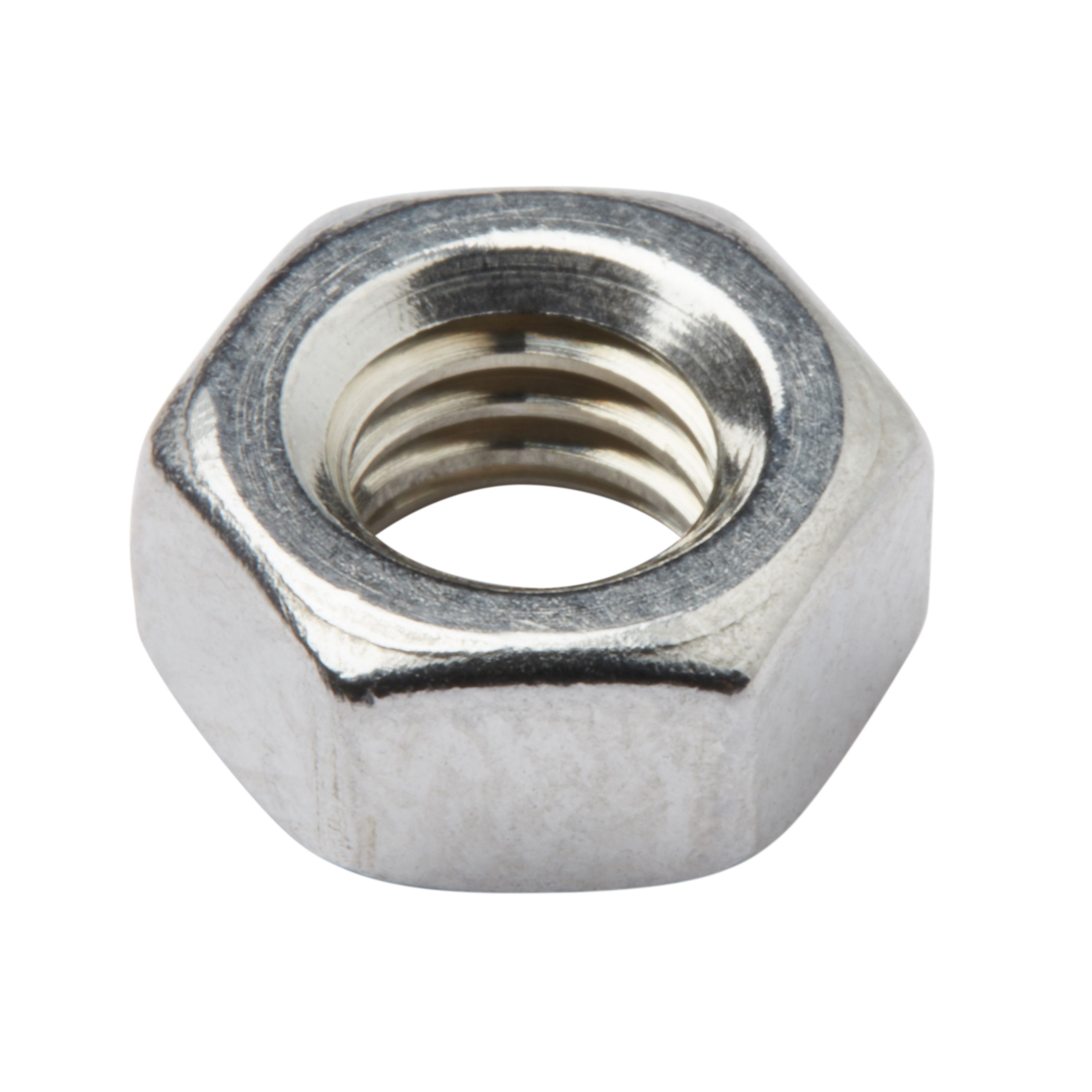 Diall M6 A2 stainless steel Hex Nut, Pack of 10