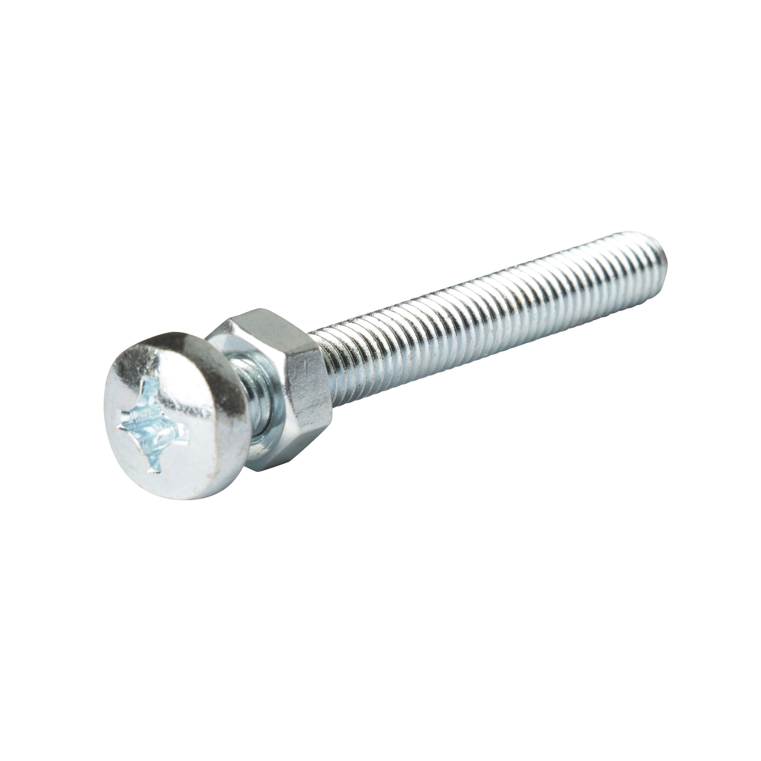 Diall M6 Cruciform Philips Pan head Zinc-plated Carbon steel Machine ...