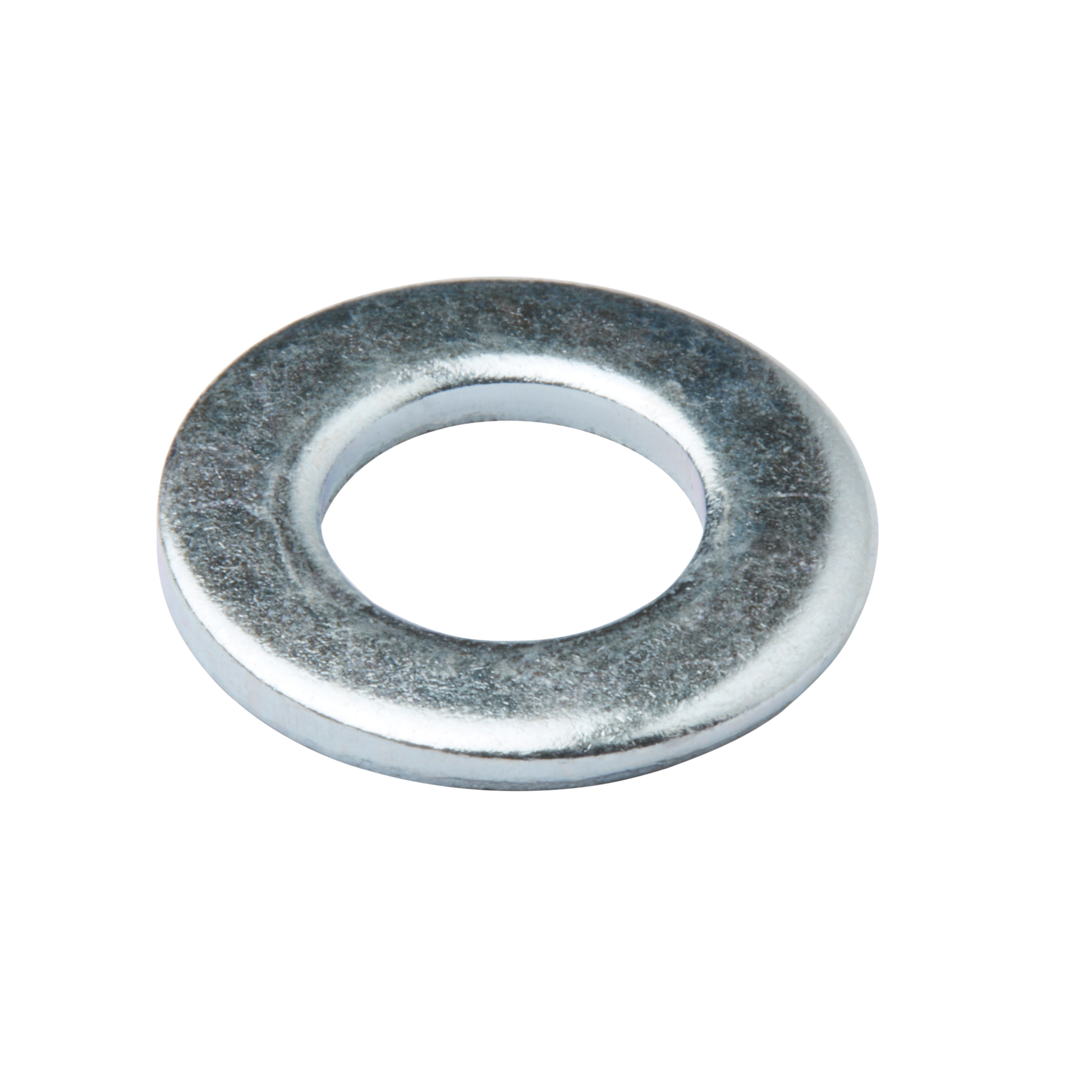Diall M8 Carbon steel Medium Flat Washer, (Dia)8mm, Pack of 20