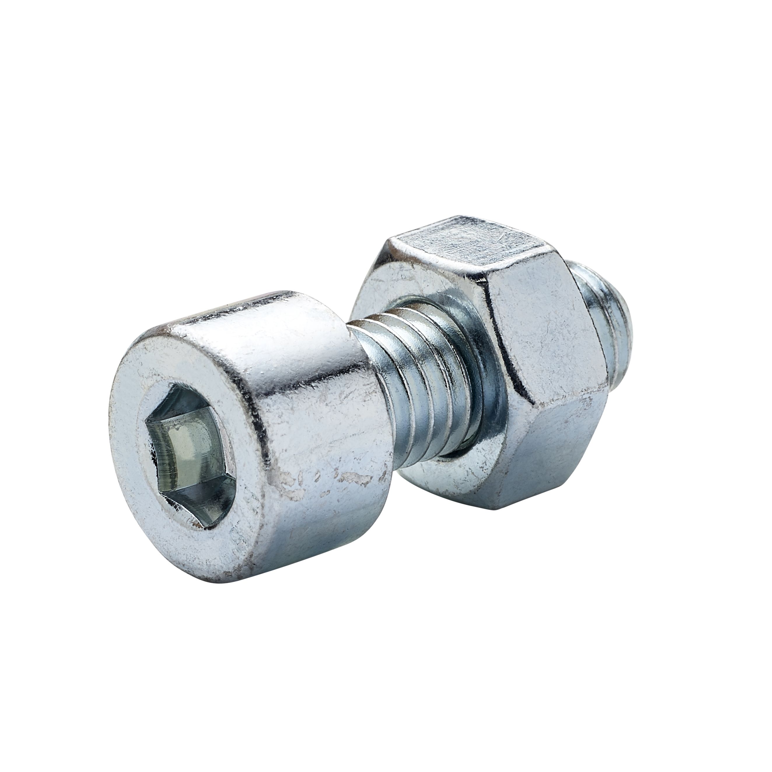 Diall M8 Cylindrical Zinc-plated Carbon steel Set screw & nut (L)20mm ...