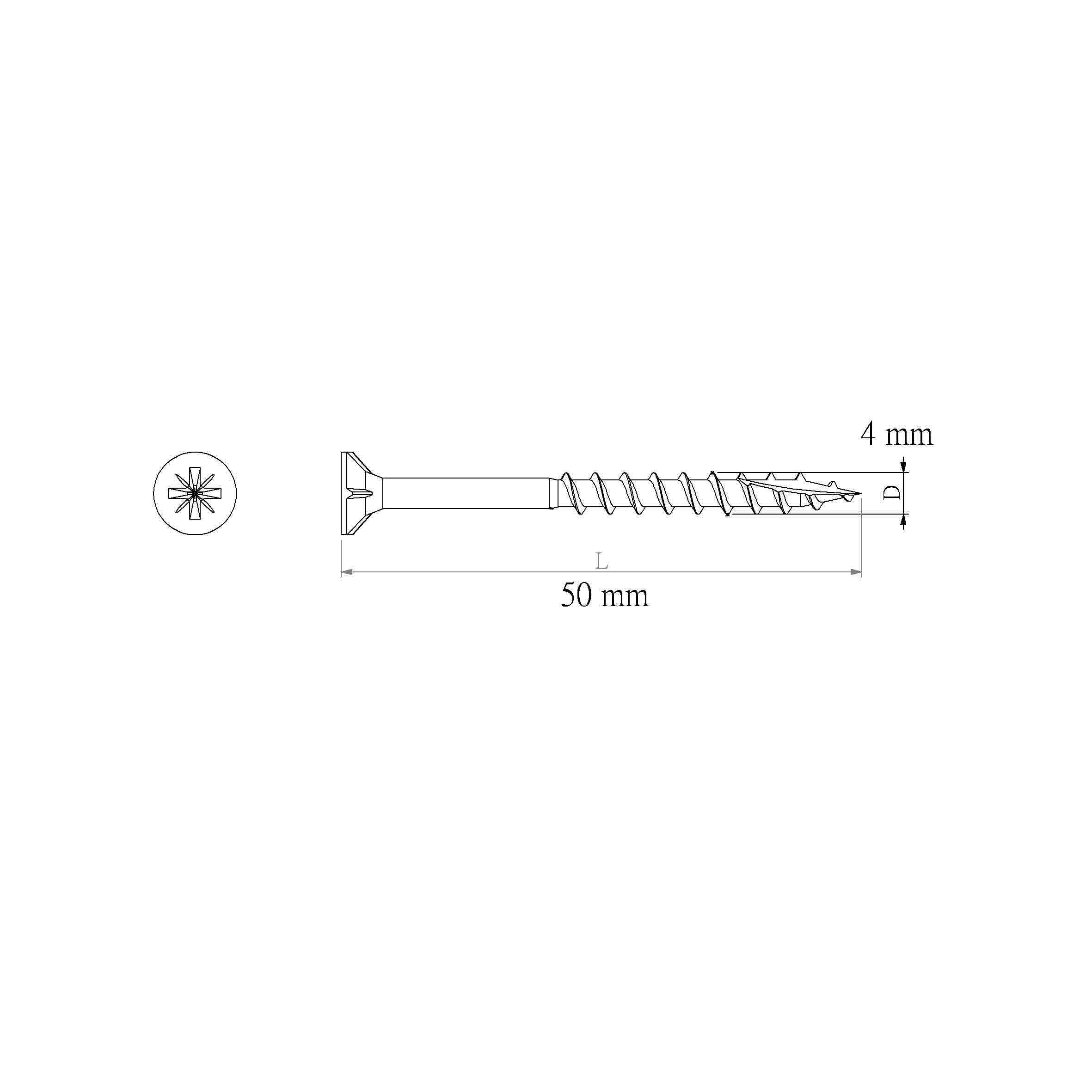Diall PZ Double-countersunk Carbon steel Decking Multi-purpose screw ...