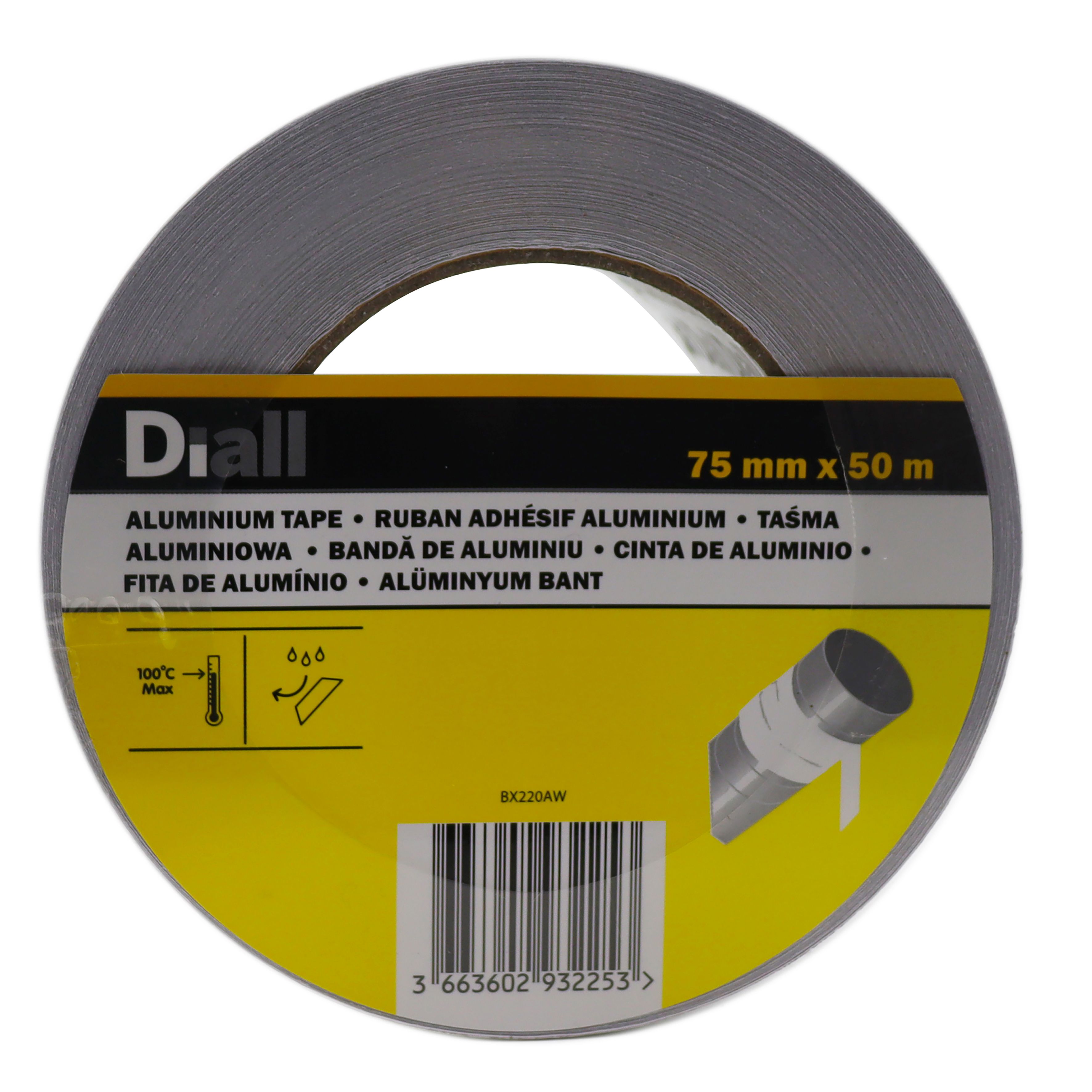 Diall Silver Gas Tape (L)50m (W)75mm