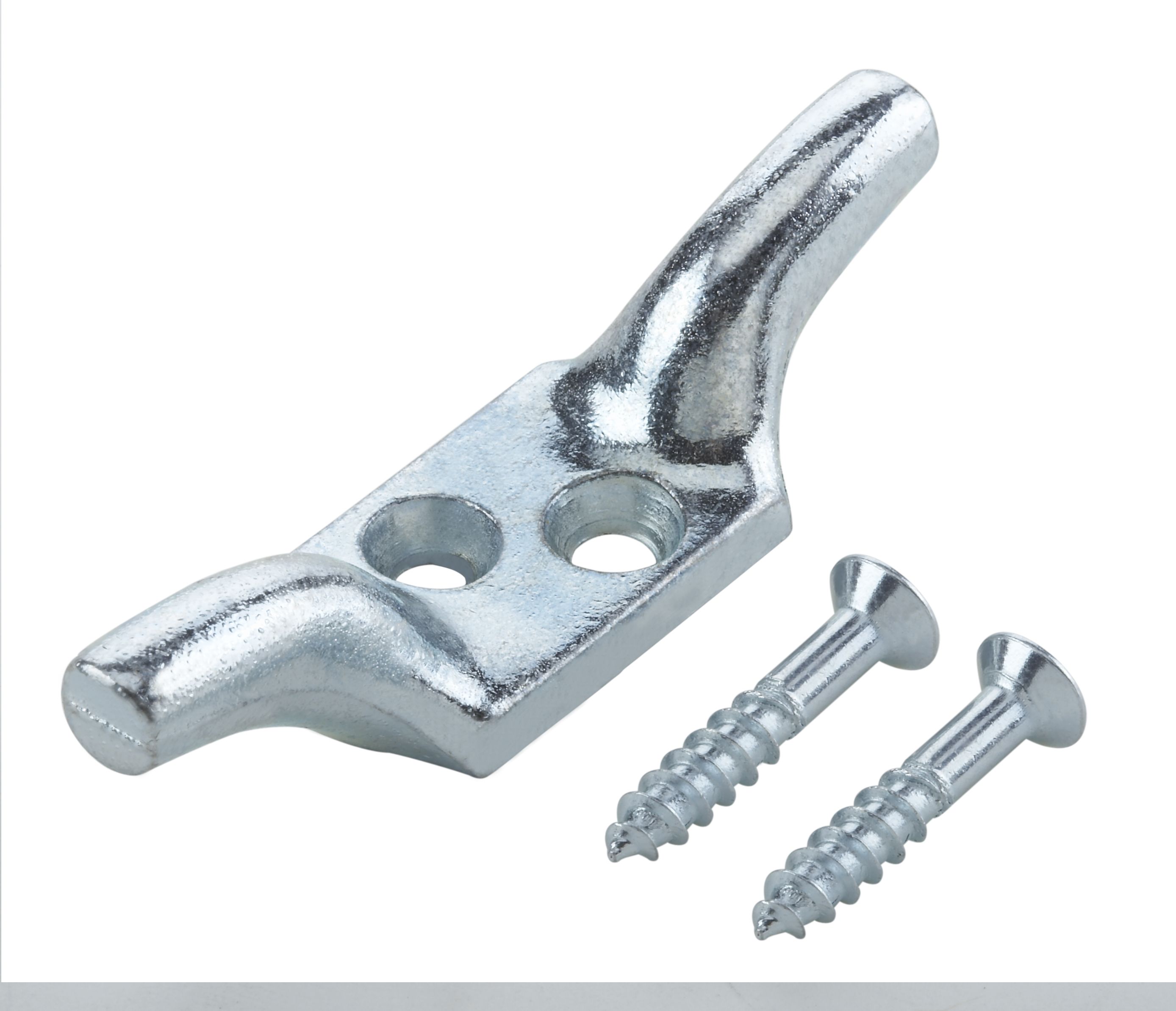 Diall Silver Zinc Cleat hook (L)75mm