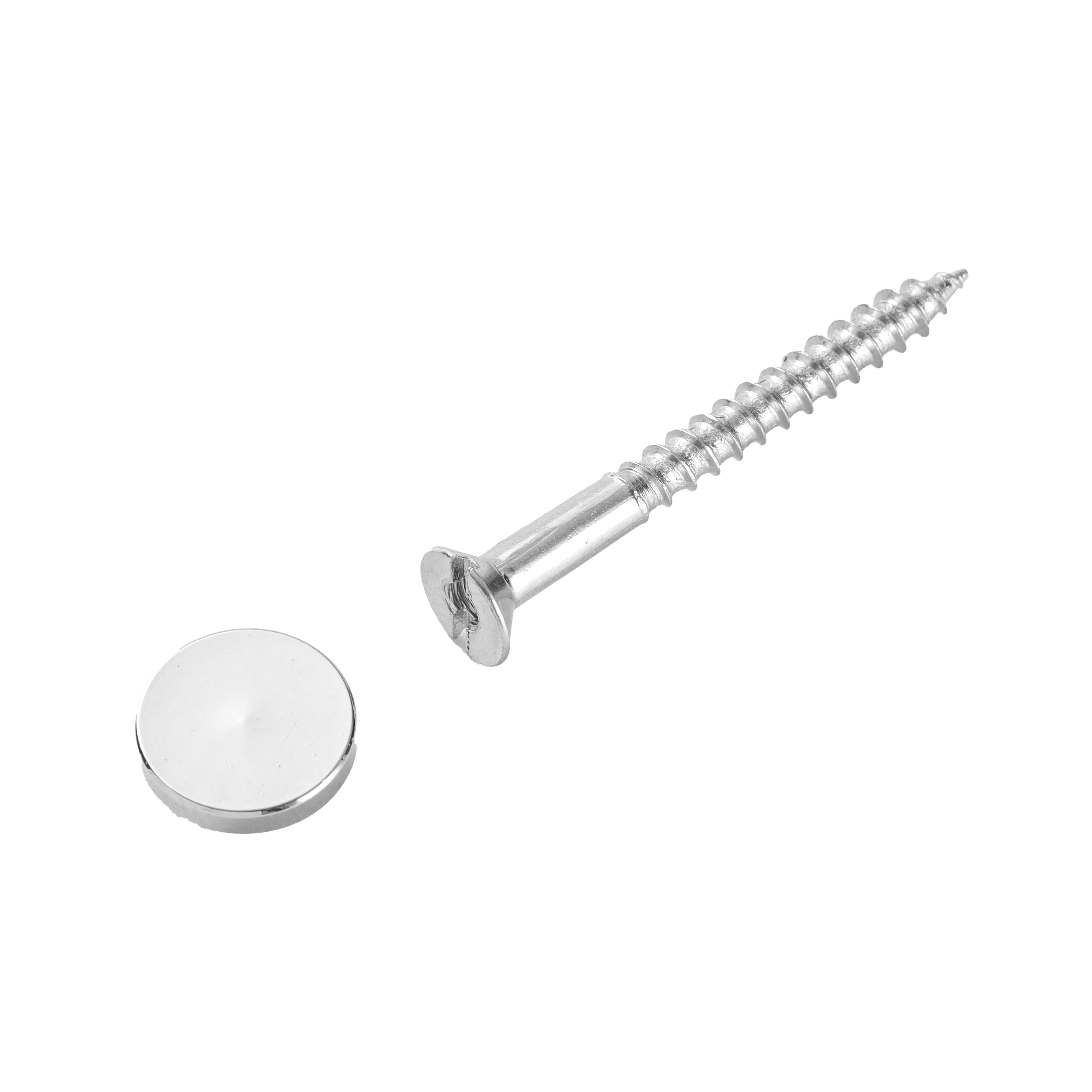Diall Slotted Flat countersunk Mirror screw (Dia)4mm (L)40.5mm, Pack of 4
