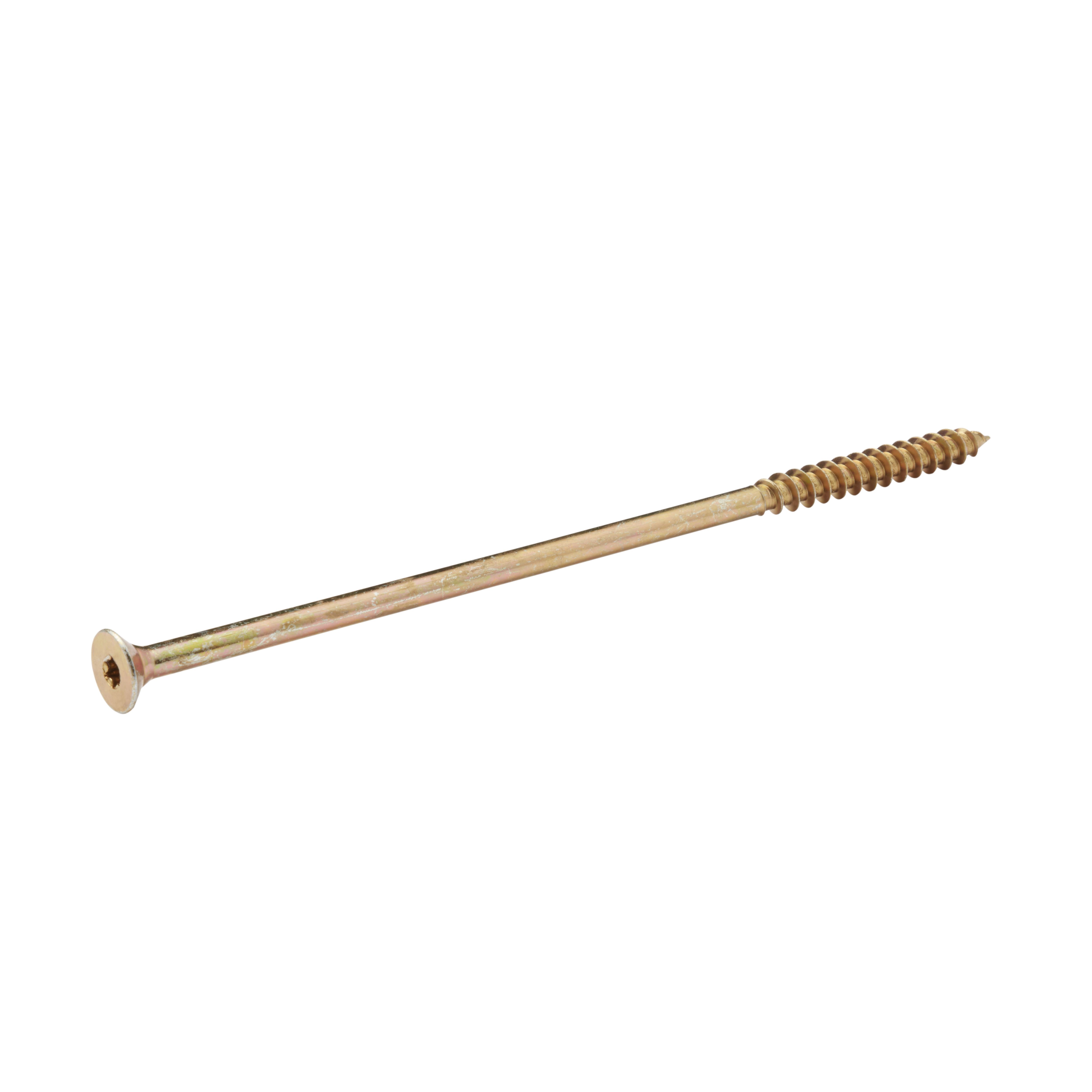 Diall Torx Yellow-passivated Steel Screw (Dia)10mm (L)240mm, Pack of 1 ...