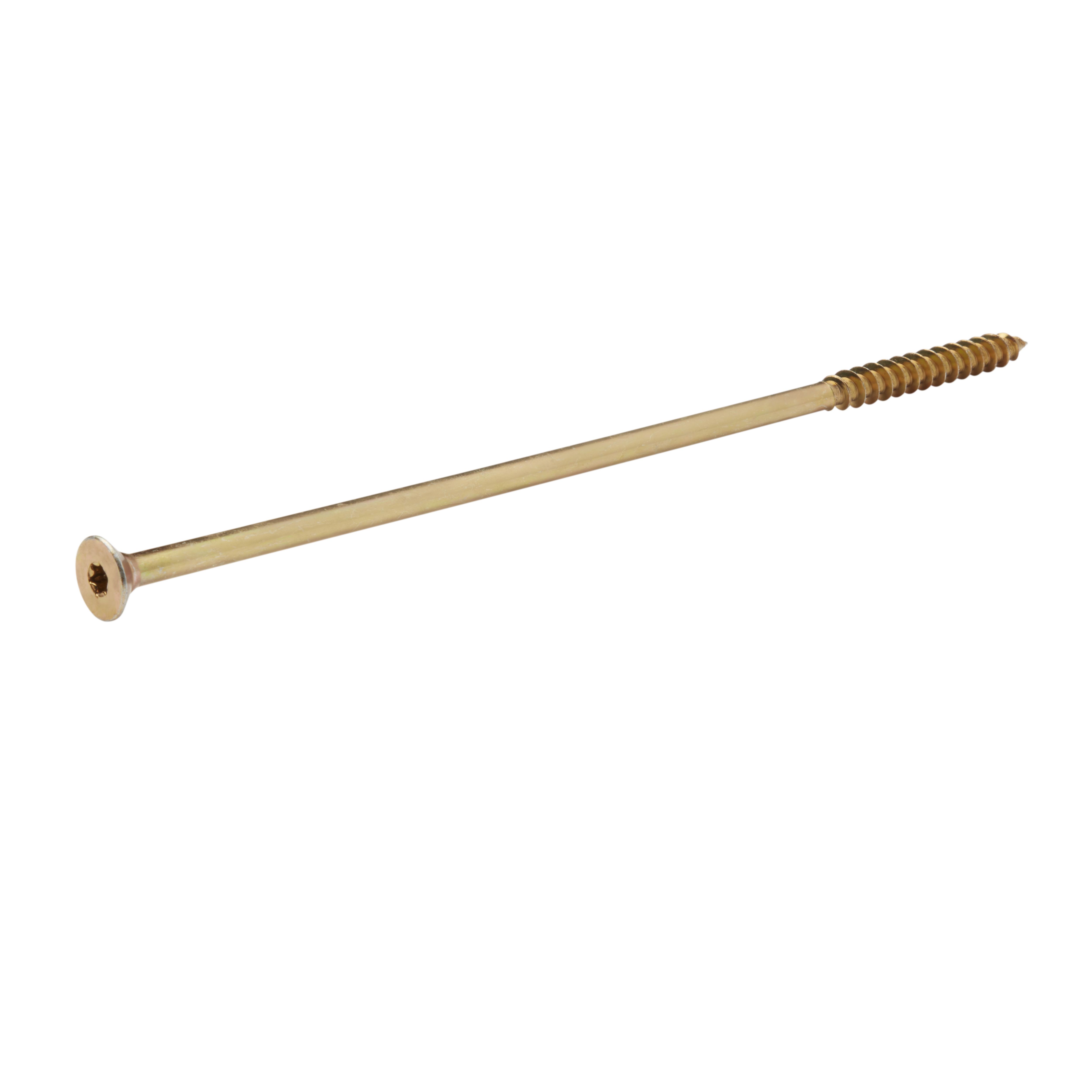 Diall Torx Yellow-passivated Steel Screw (Dia)10mm (L)280mm, Pack of 1 ...