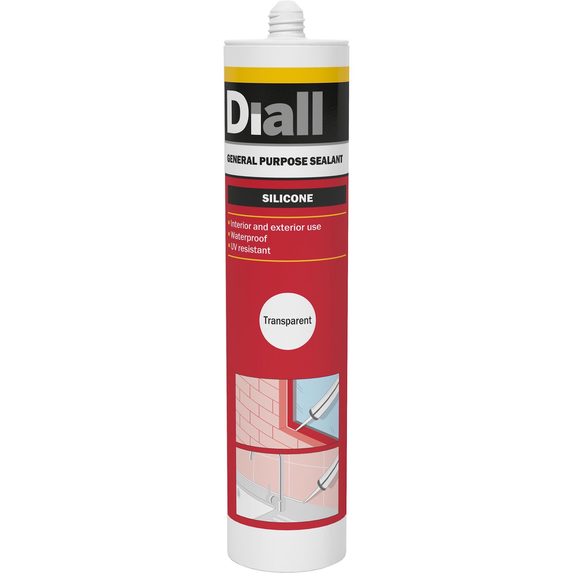 Diall Translucent Silicone-based General-purpose Sealant, 300ml | DIY ...