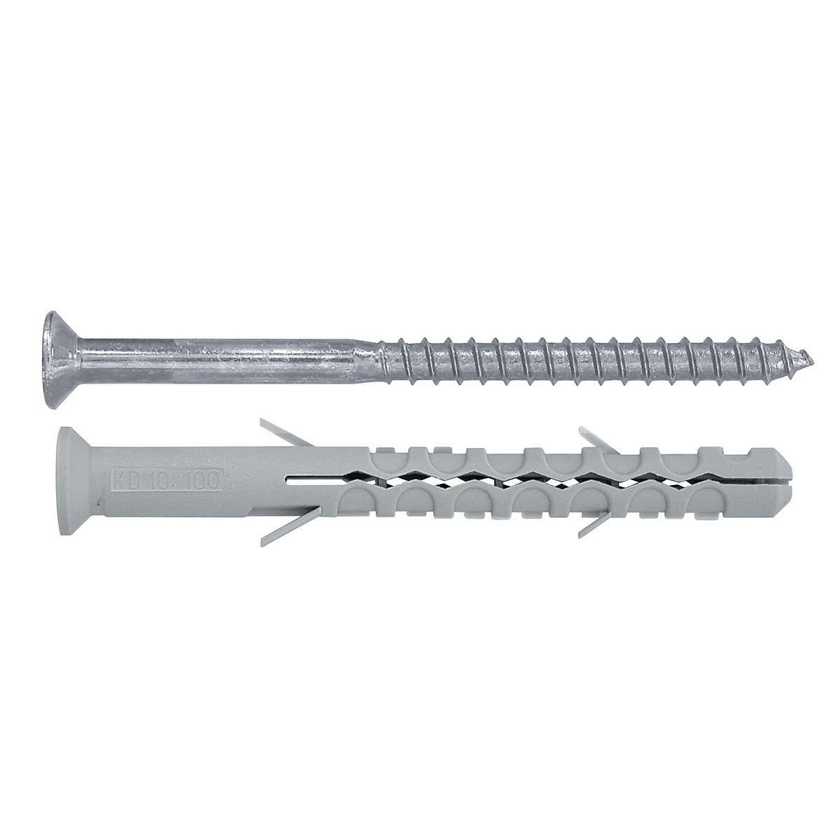 Diall TX Grey Multi-purpose screw & wall plug (Dia)8mm (L)100mm, Pack of 6 Diall TX Grey Multi-purpose screw & wall plug (Dia)8mm (L)100mm, Pack of 6
