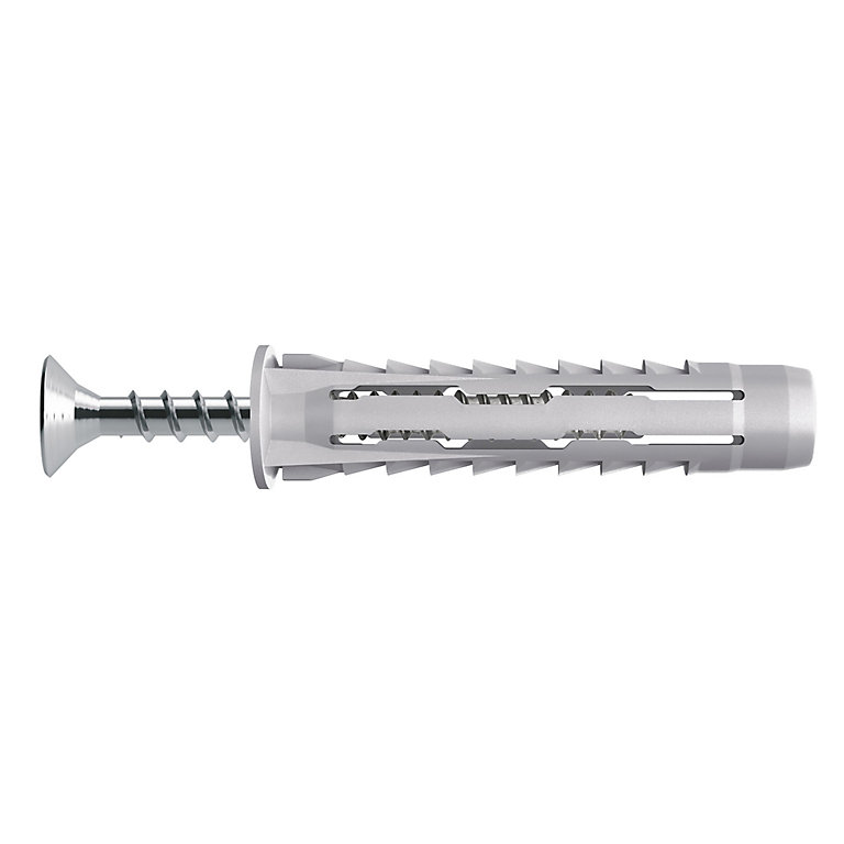 Diall Universal Grey Multi-purpose screw & wall plug (Dia)8mm (L)40mm ... Diall Universal Grey Multi-purpose screw & wall plug (Dia)8mm (L)40mm ...