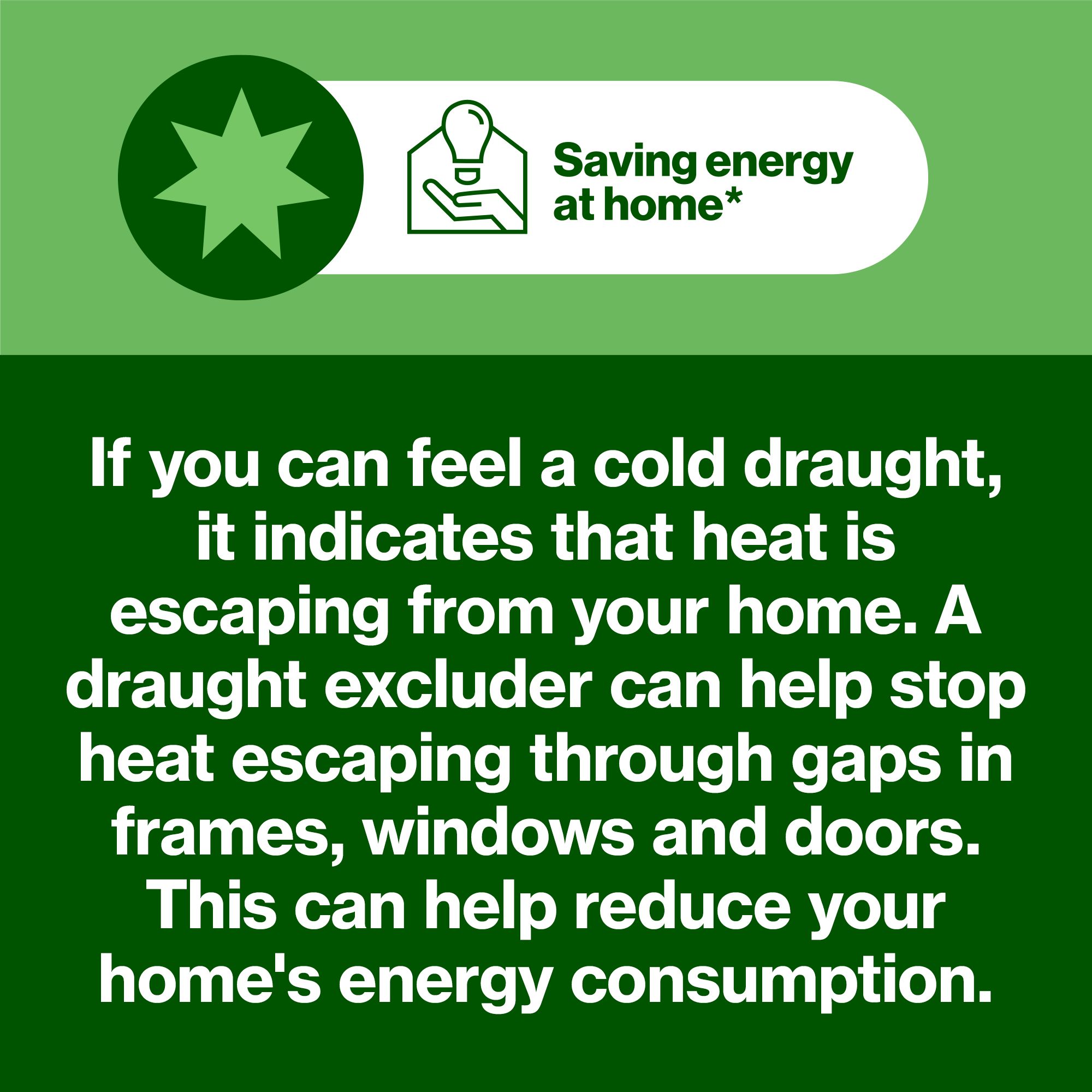 Diall White PVC Draught excluder, (L)1.05m