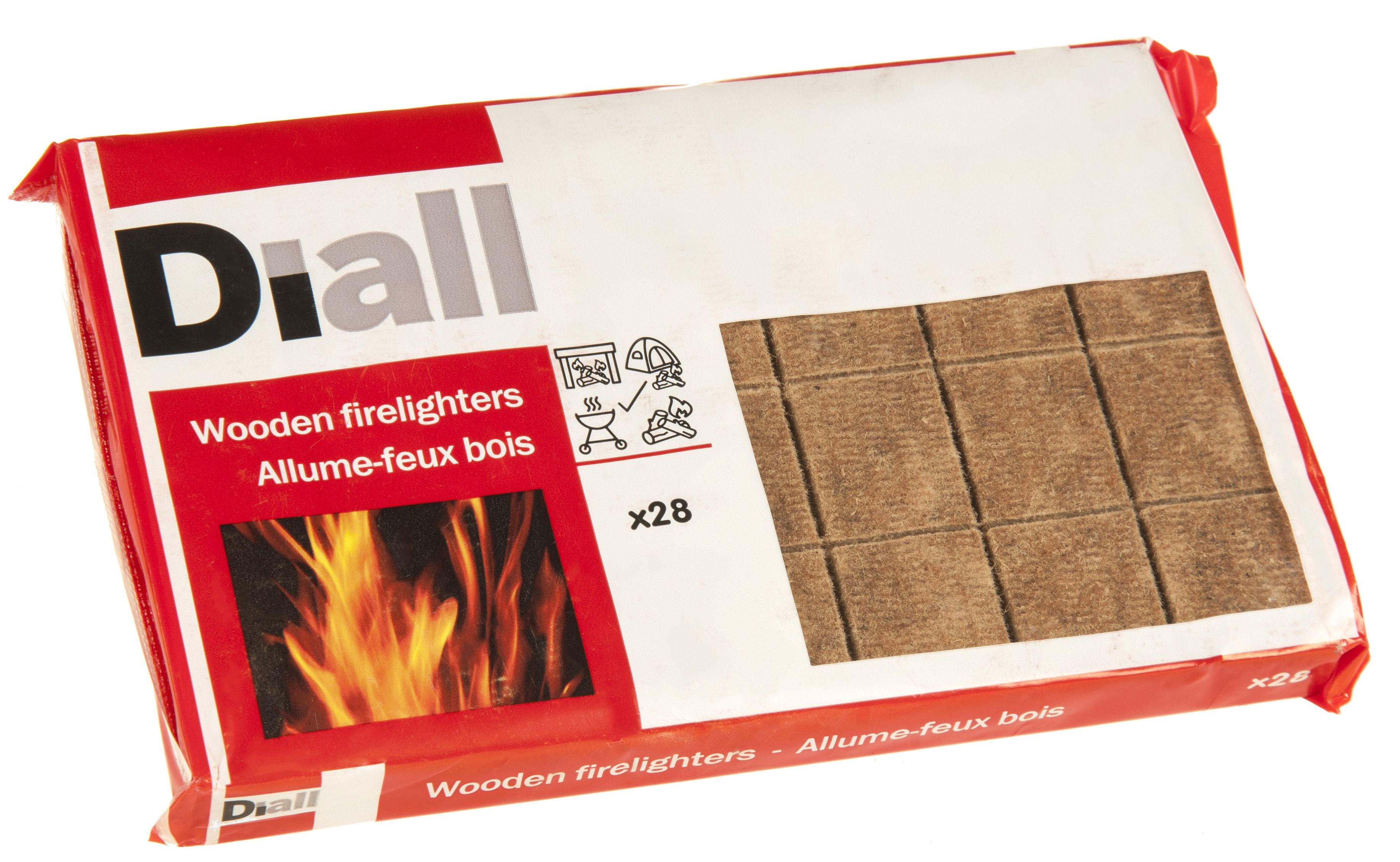 Diall Wood Firelighters 216g, Pack of 28 | DIY at B&Q