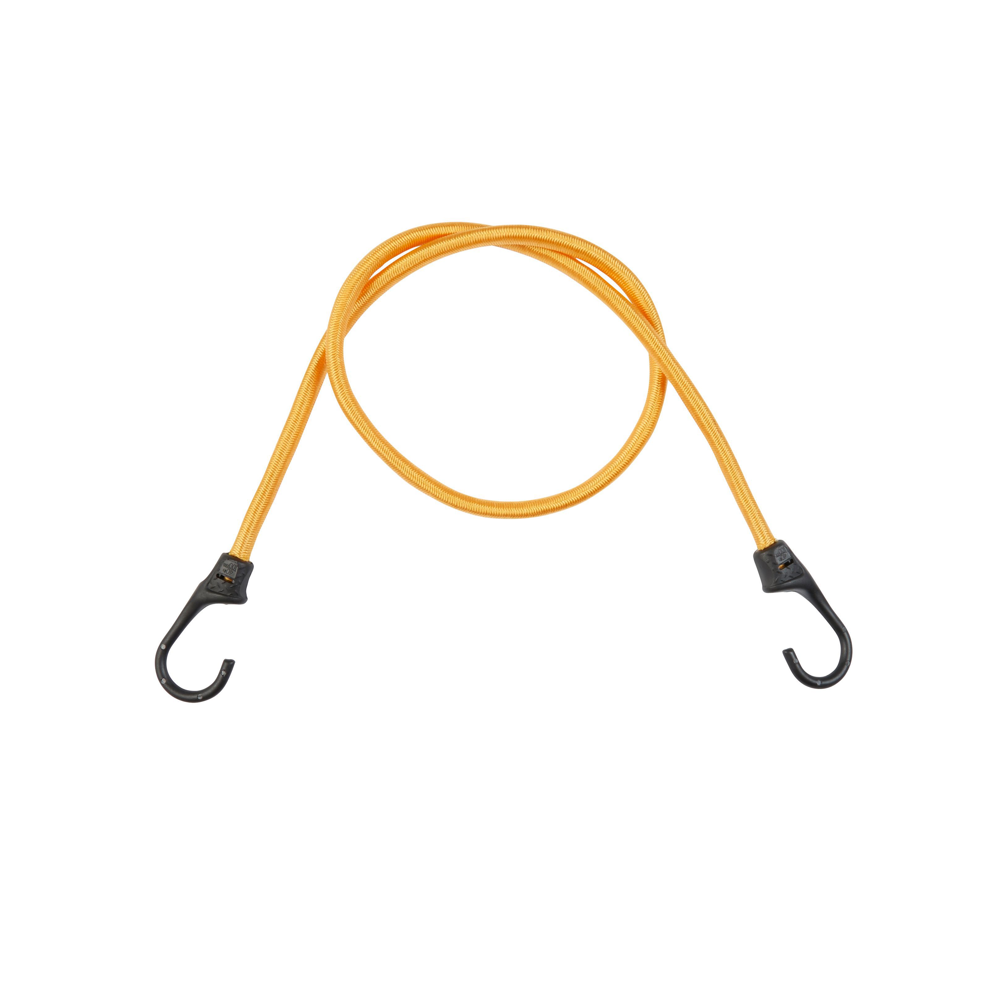 Diall Yellow Bungee cord with hooks (Dia)10mm (L)0.8m of 2 | DIY at B&Q
