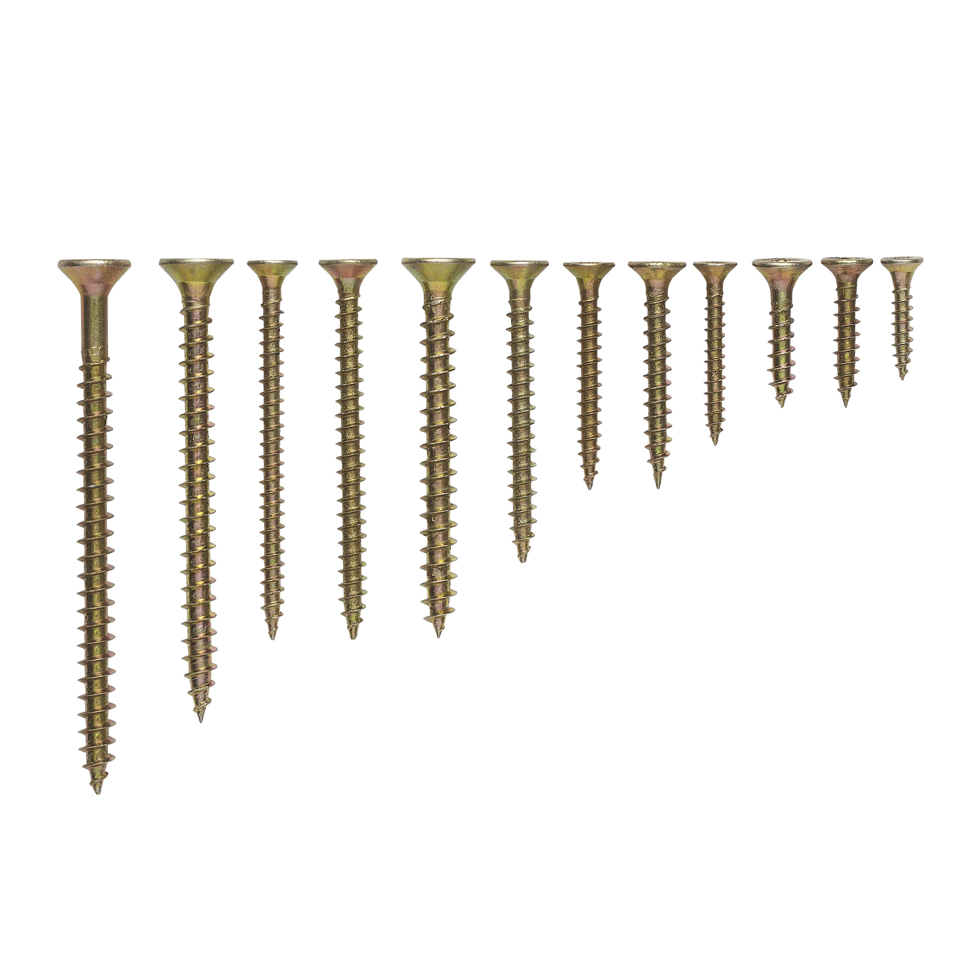 Diall Yellow-passivated Carbon steel Screws trade case, Set of 600