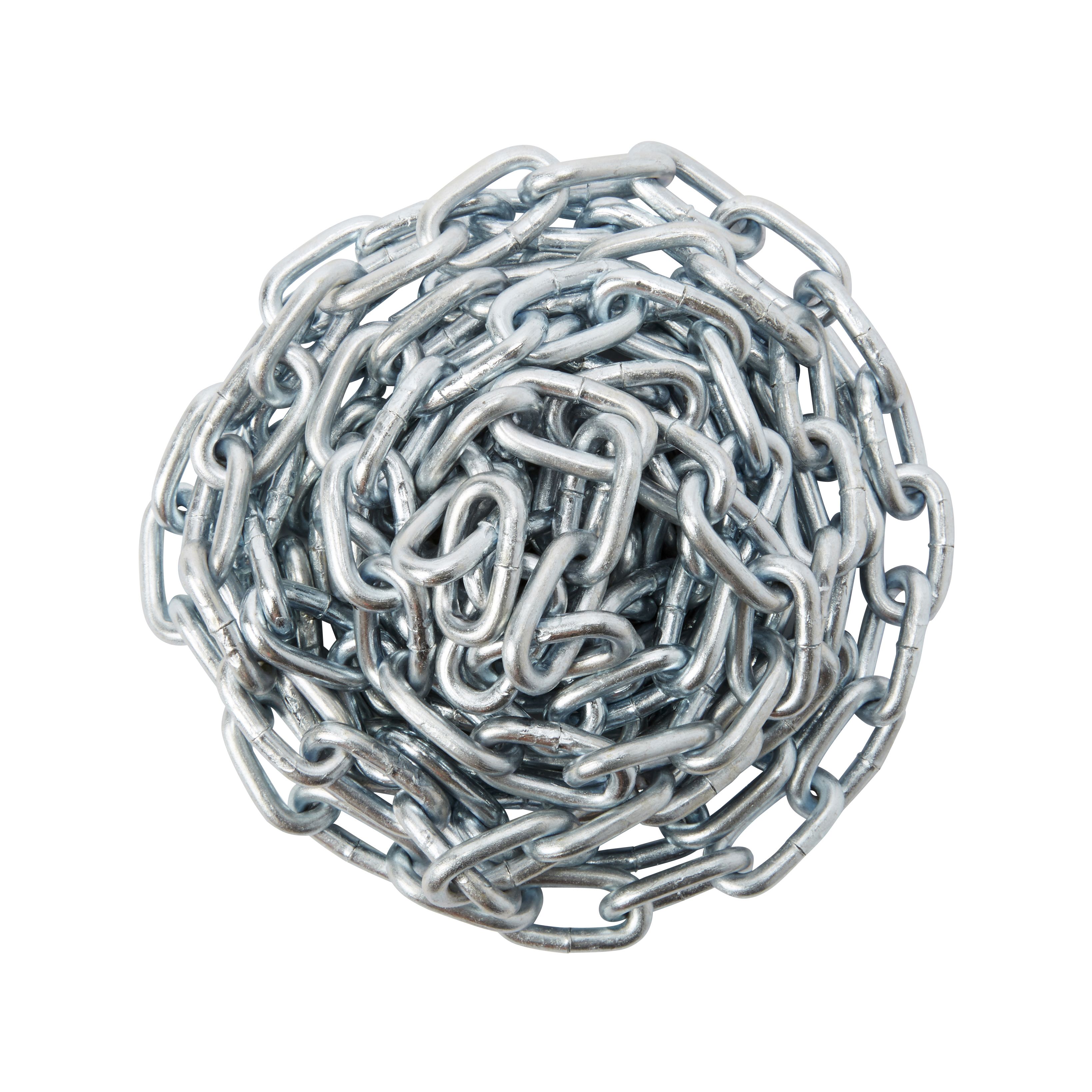 Diall Zinc-plated Steel Welded Chain, (L)2.5m (Dia)2.5mm | DIY at B&Q